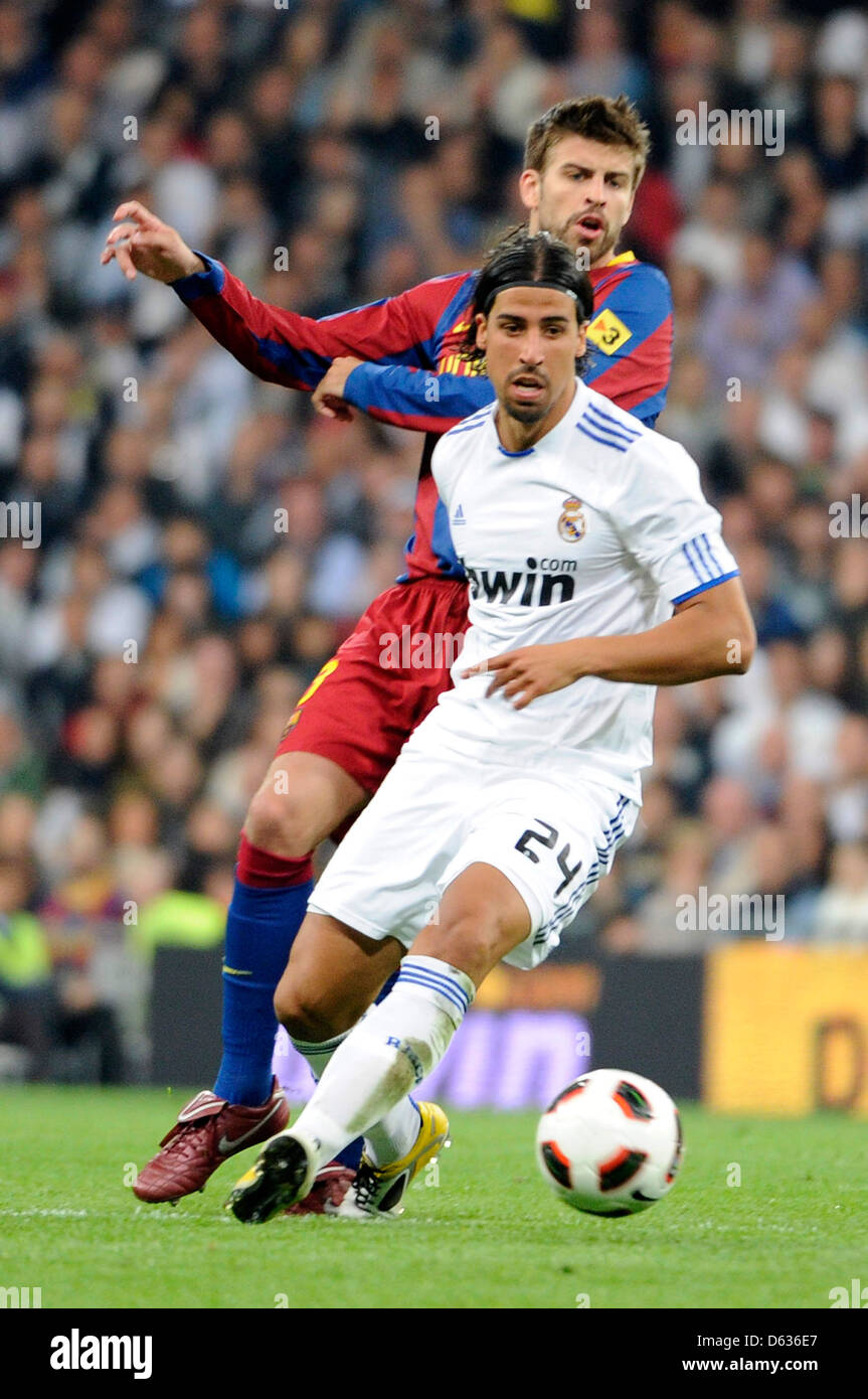 Pique Real Madrid playing against FC Barcelona at the Spanish Primera ...