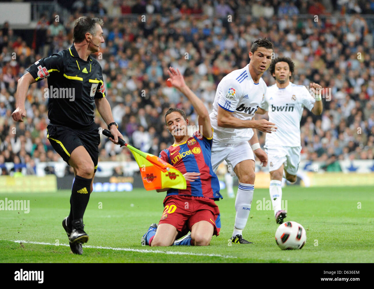Ronaldo Real Madrid playing against FC Barcelona at the Spanish Primera ...