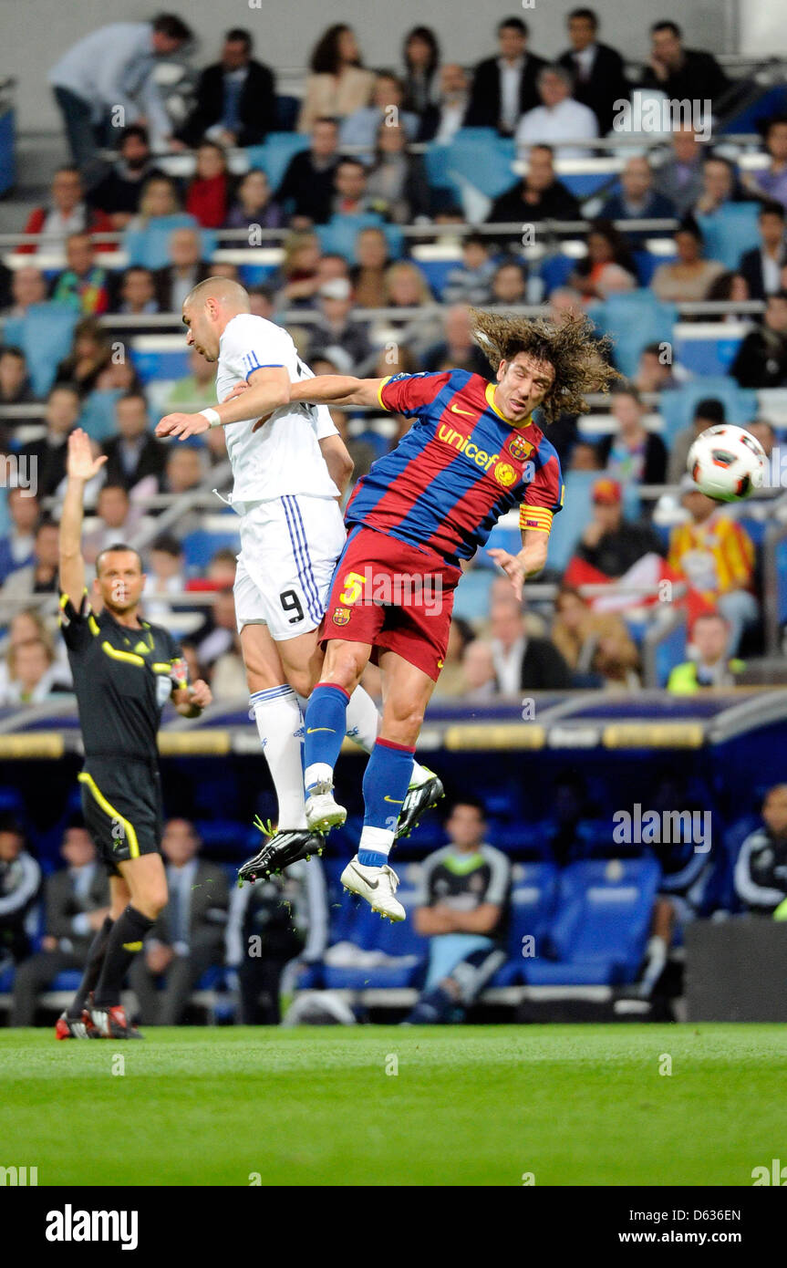 Puyol Real Madrid playing against FC Barcelona at the Spanish Primera ...