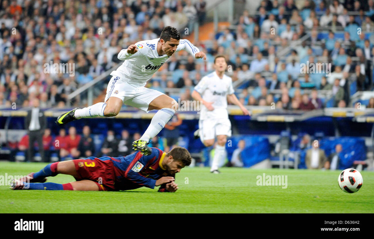 Ronaldo Real Madrid playing against FC Barcelona at the Spanish Primera ...