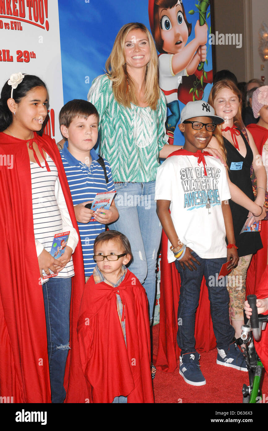 Heidi Klum Los Angeles premiere of "Hoodwinked Too! Hood vs Evil" held ...