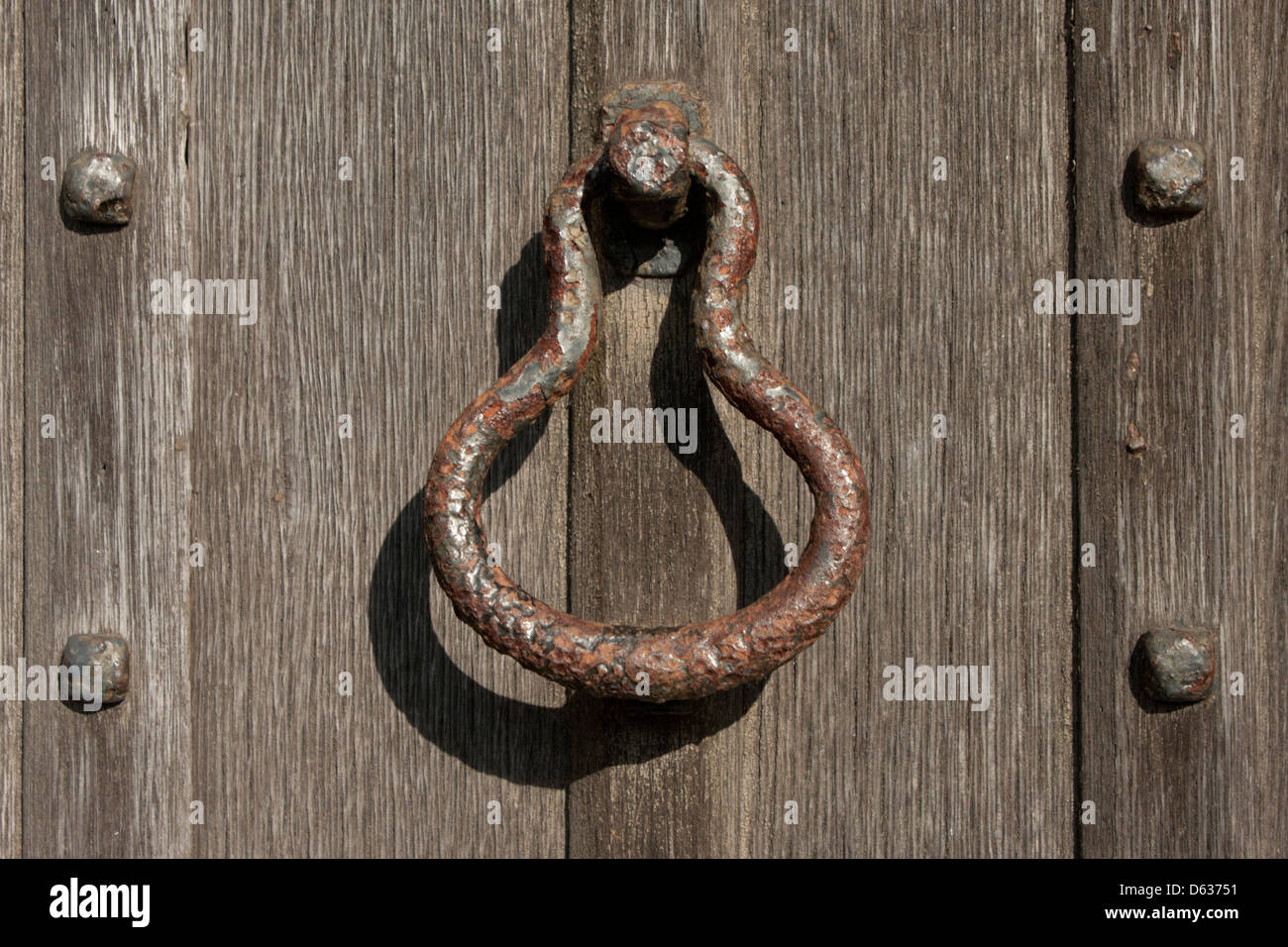 Iron Door knocker on the door of the old Magistrates Court in Tavistock ...