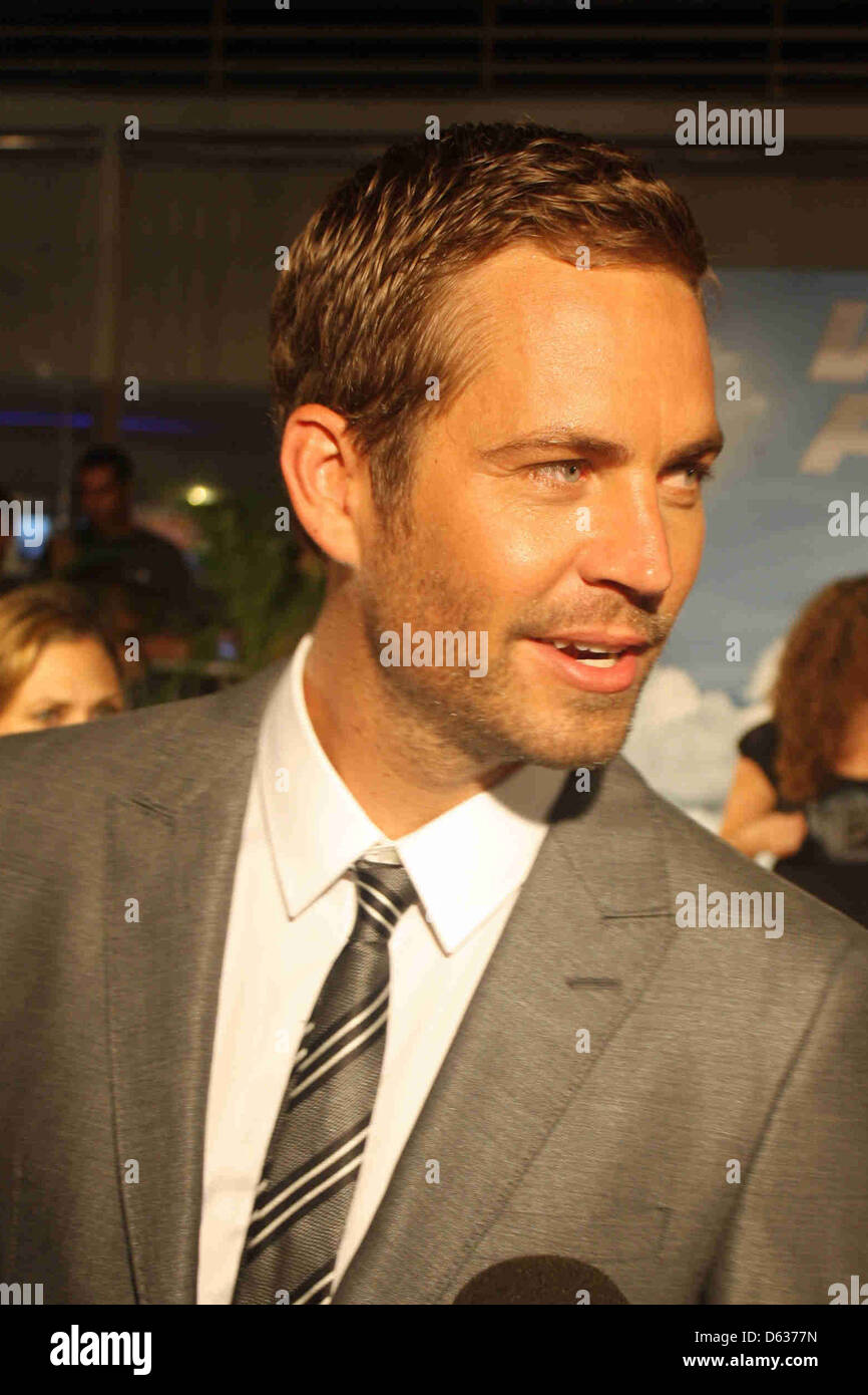 Paul Walker 'Fast and Furious Five' Brazilian Premiere Rio De Janeiro ...