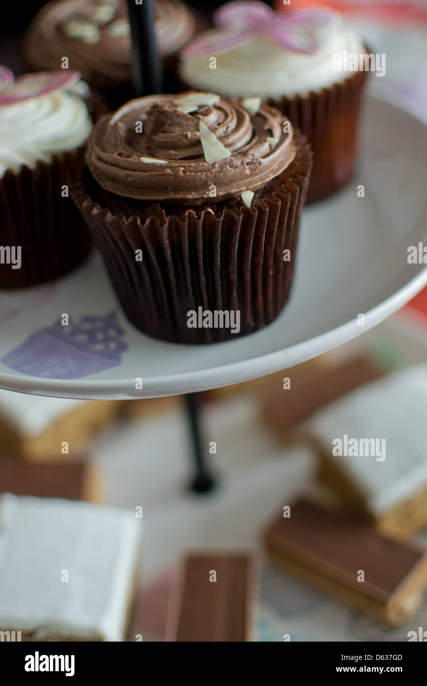 Selection of sweet treats for afternoon tea Stock Photo - Alamy