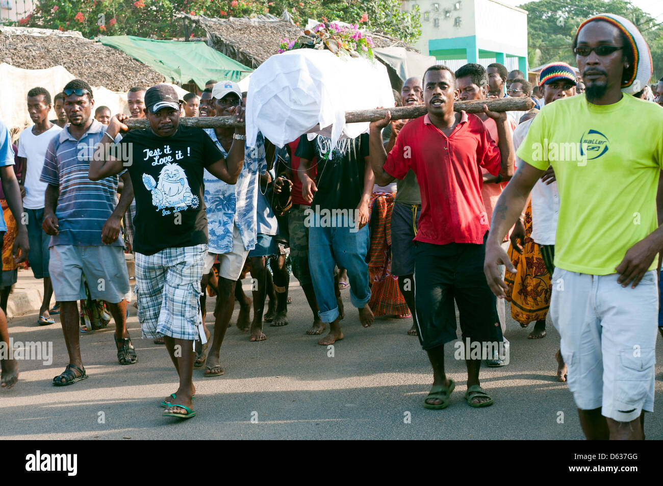 funeral, ambatoloaka, nosy be, madagascar Stock Photo - Alamy