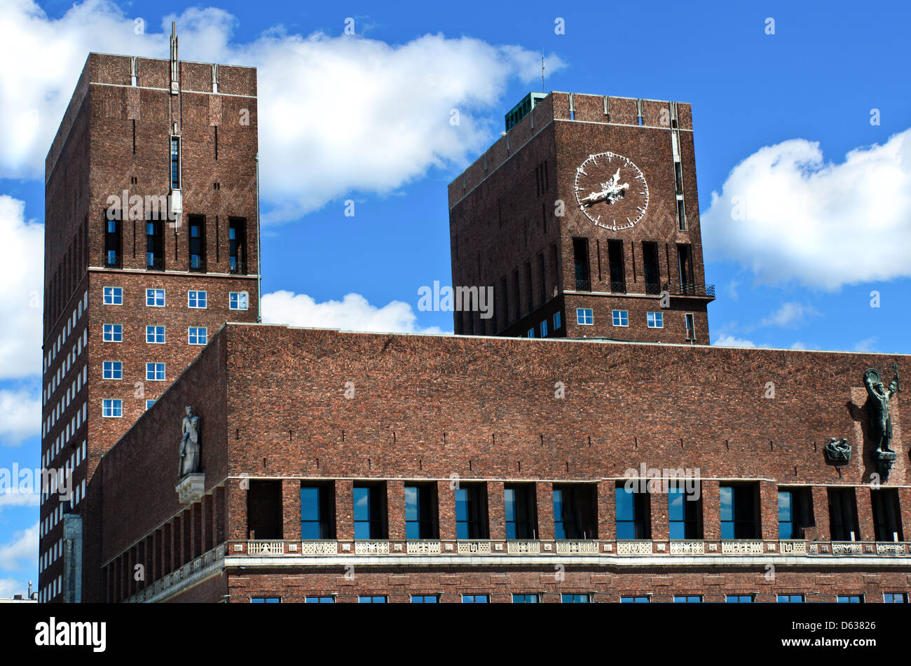 City Hall (Radhuset), Oslo, Norway Stock Photo - Alamy