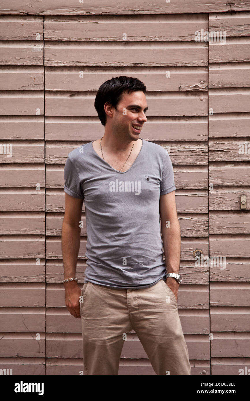 Richard Archer lead singer of English band Hard -Fi photographed in ...