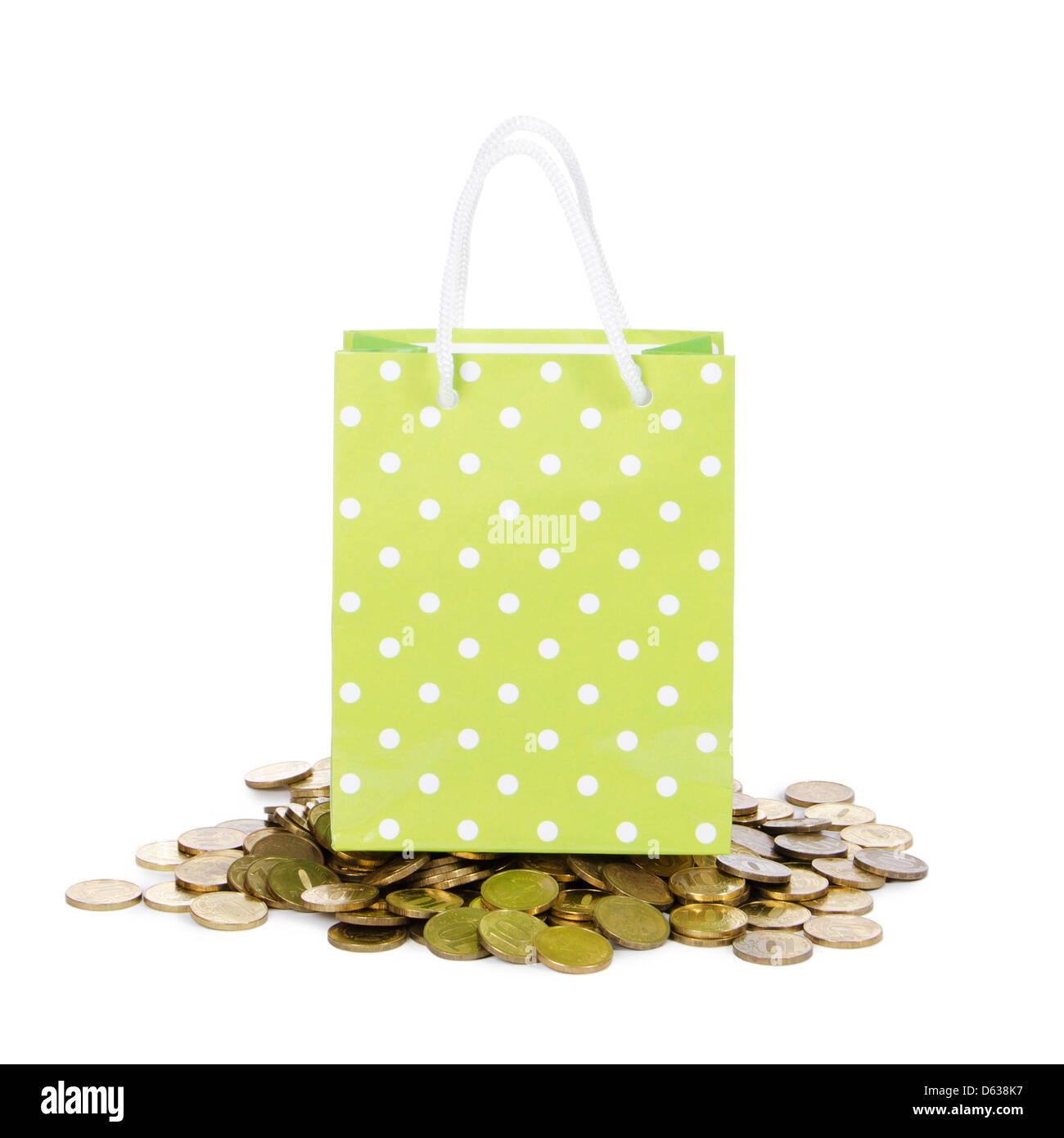 Bright gift bag isolated on white Stock Photo - Alamy
