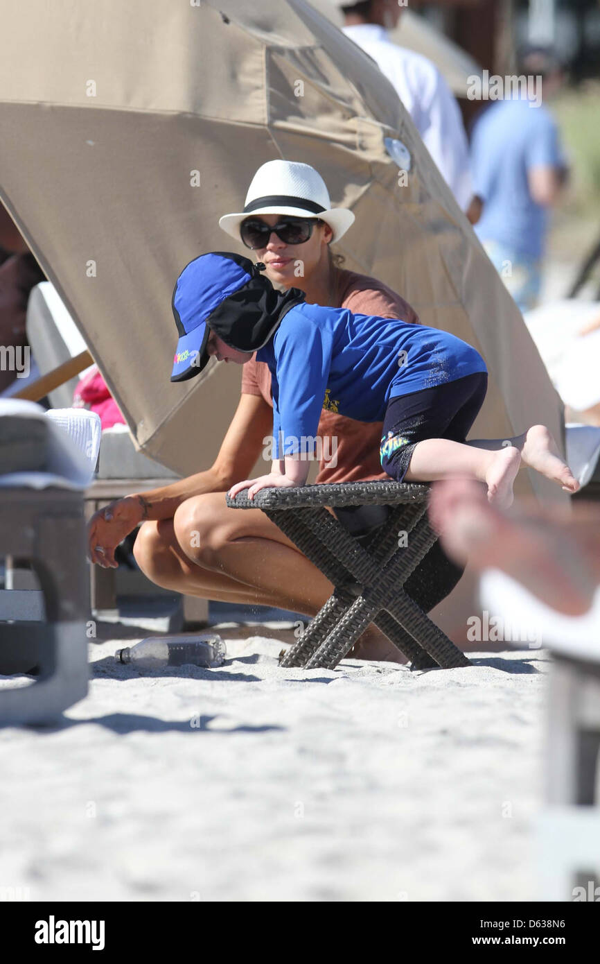 Lilly Becker, Amadeus Becker Lilly Becker spends the day at beach with ...