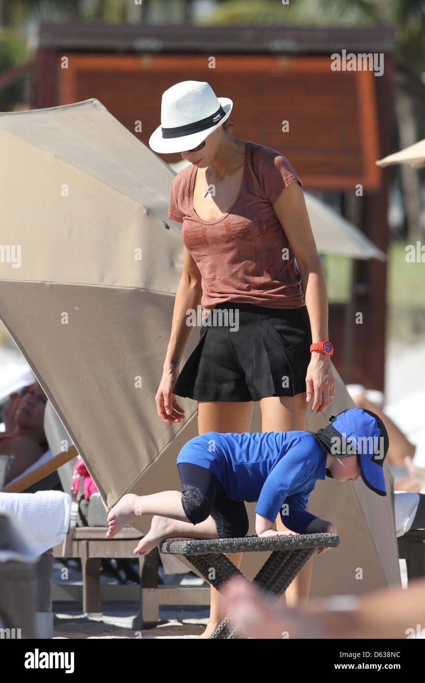 Lilly Becker, Amadeus Becker Lilly Becker spends the day at beach with ...