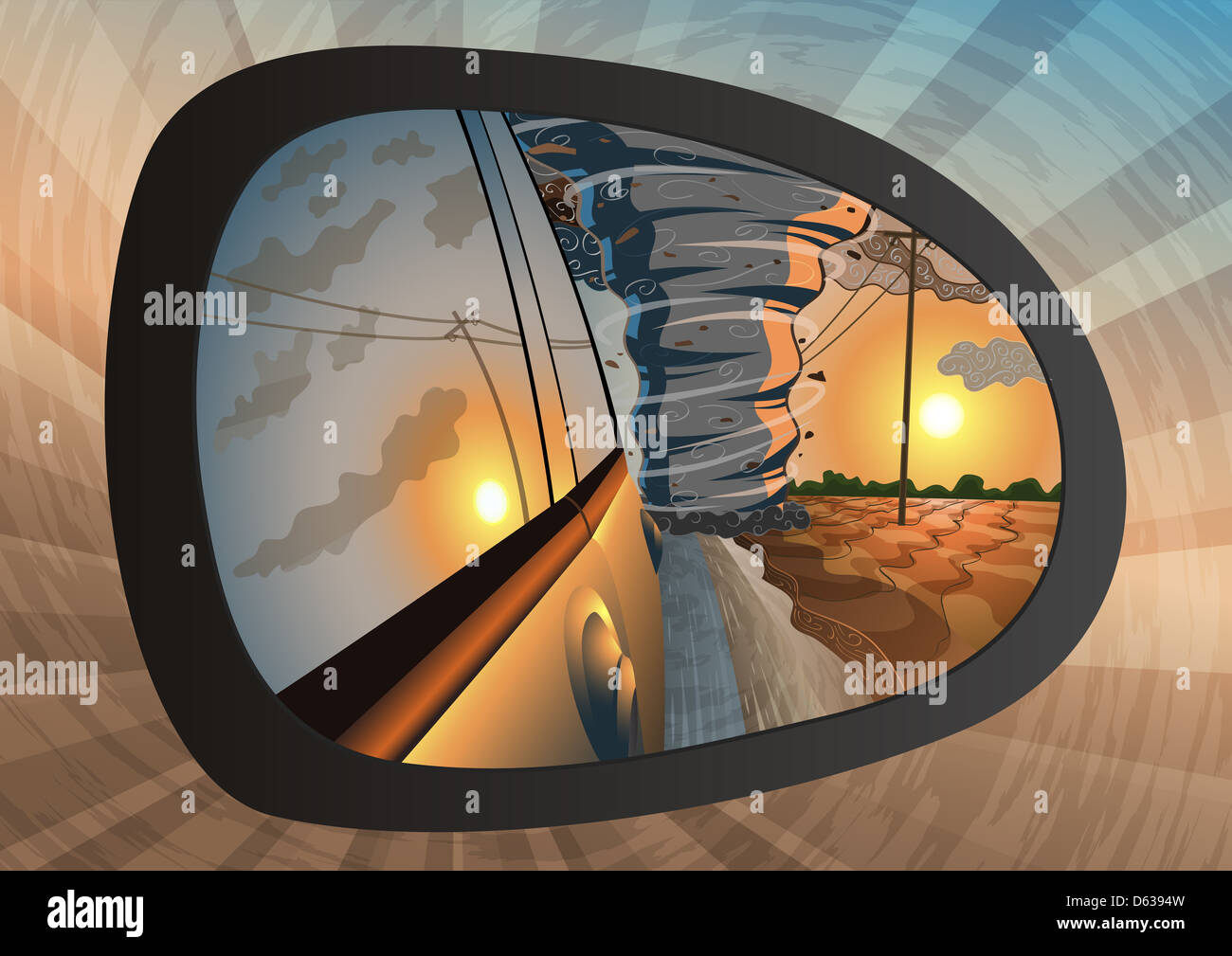 Escape from a tornado Stock Photo - Alamy