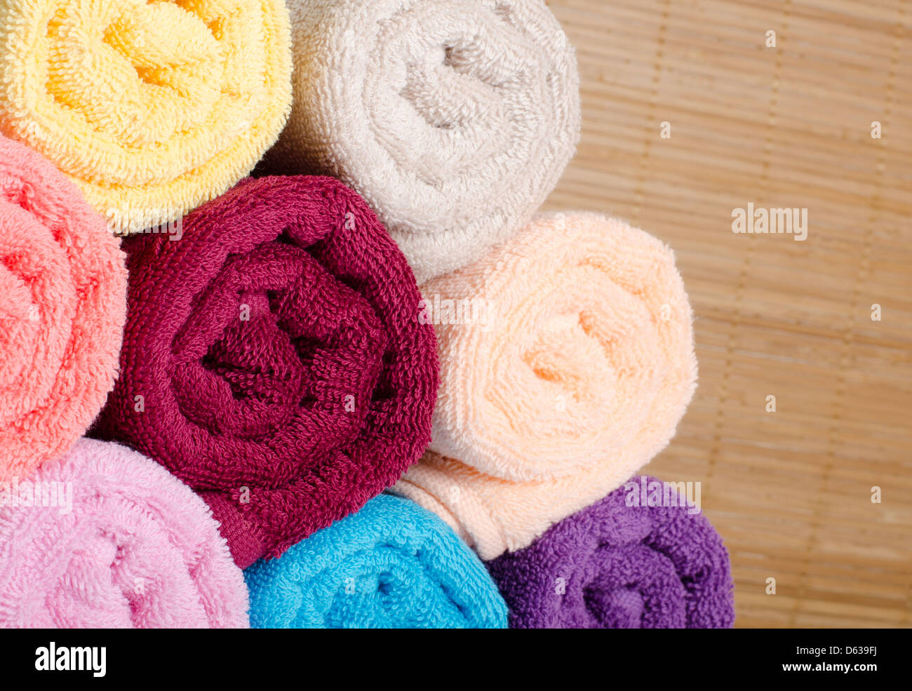 The combined color towels Stock Photo - Alamy