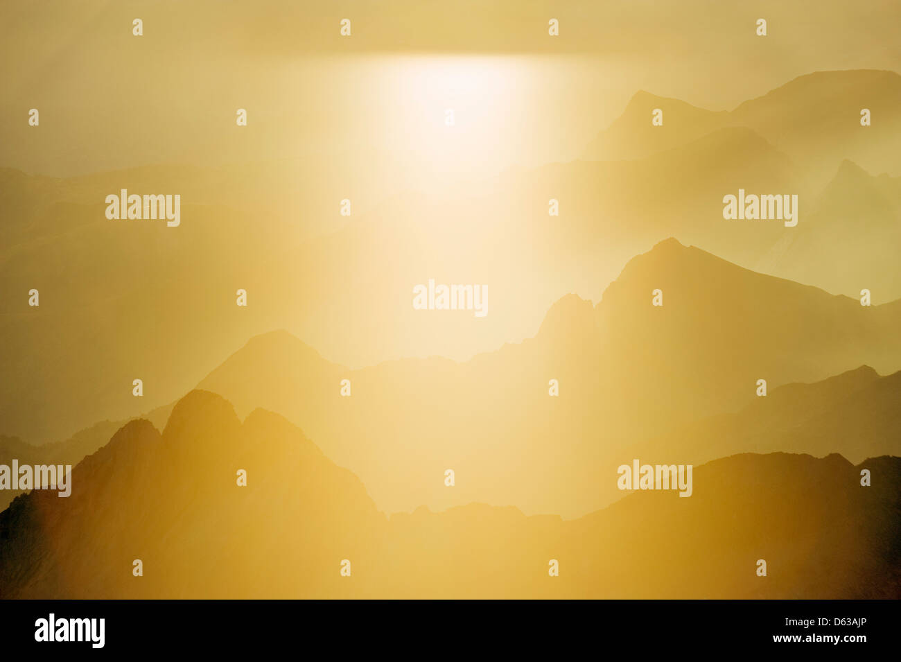 sunrise view from Pico de Aneto (3404m), the highest peak in the ...