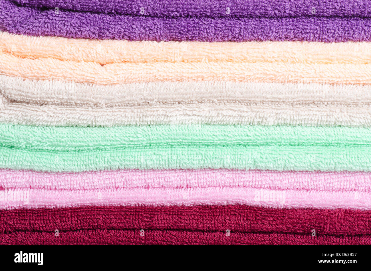 The combined color towels Stock Photo - Alamy