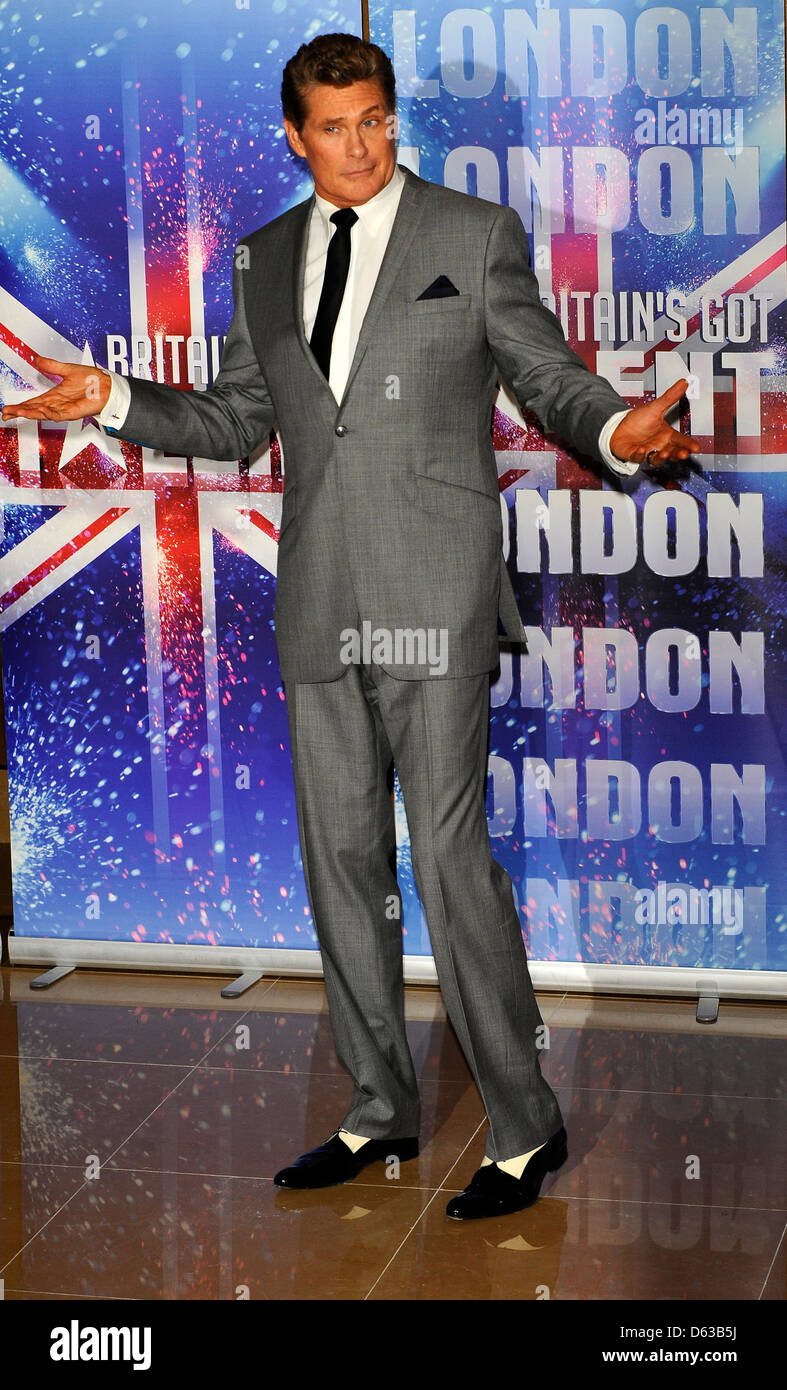 David Hasselhoff Britain's Got Talent - press launch held at the May ...