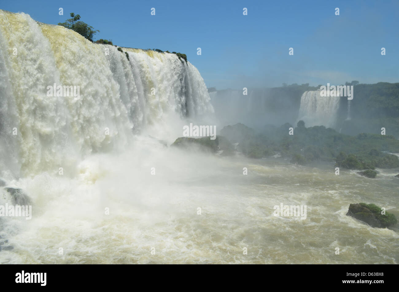 Devils Throat section of the Iguazu Falls, Brazil and Argentina Stock ...