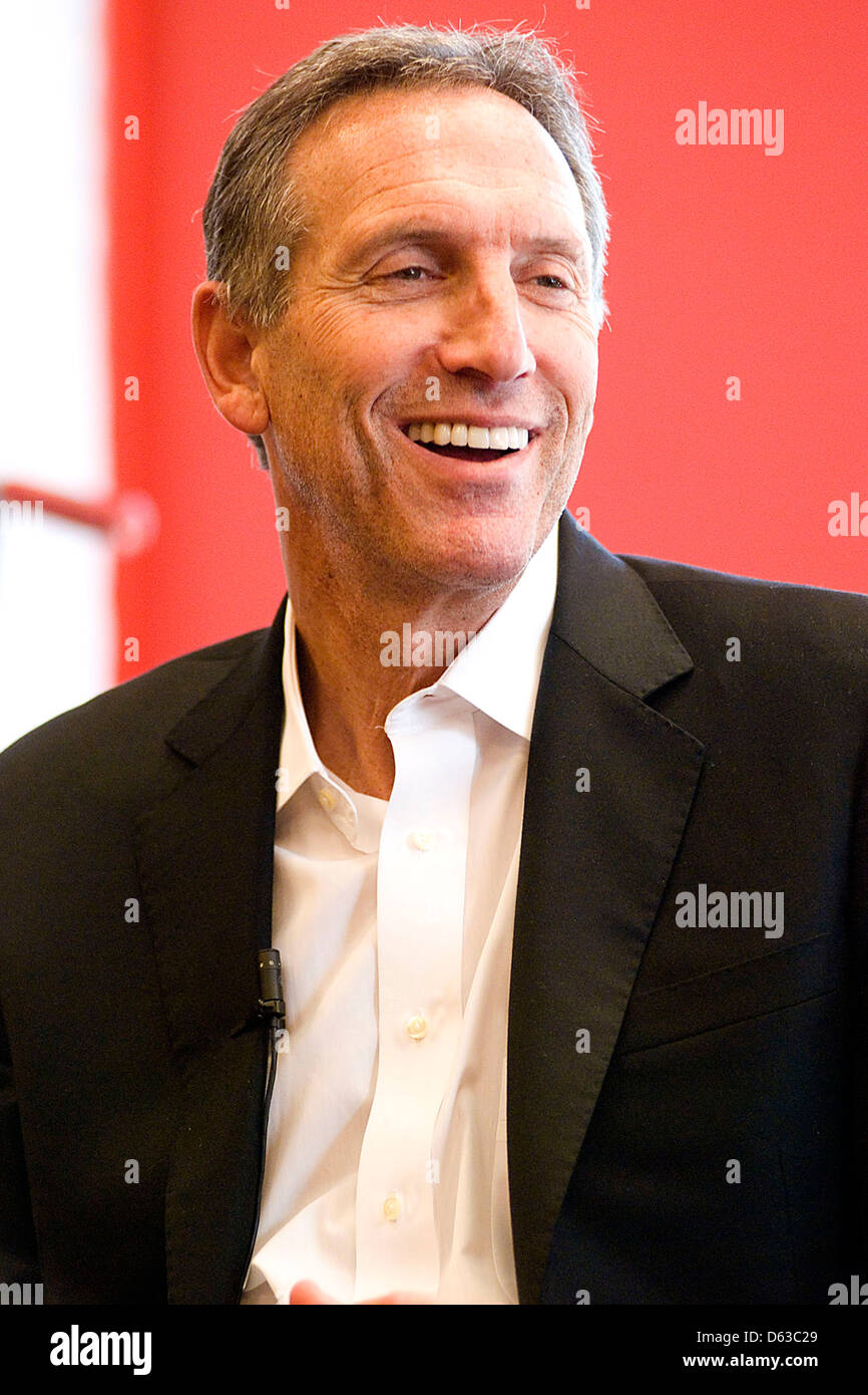 Howard Schultz CEO of Starbucks, at a book discussion on 'Onward: How ...