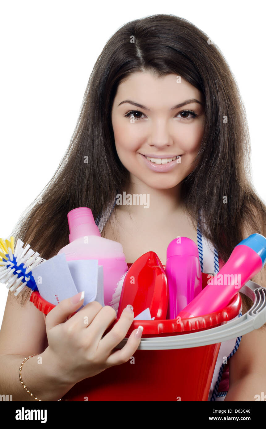 Portrait of the girl - concept Cleaning Stock Photo - Alamy