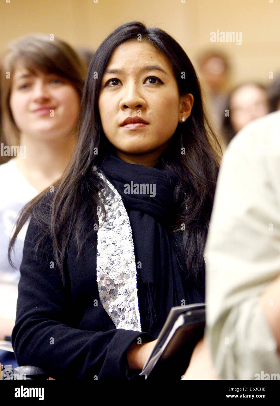 American figure skater Michelle Kwan participates in a forum on issues ...