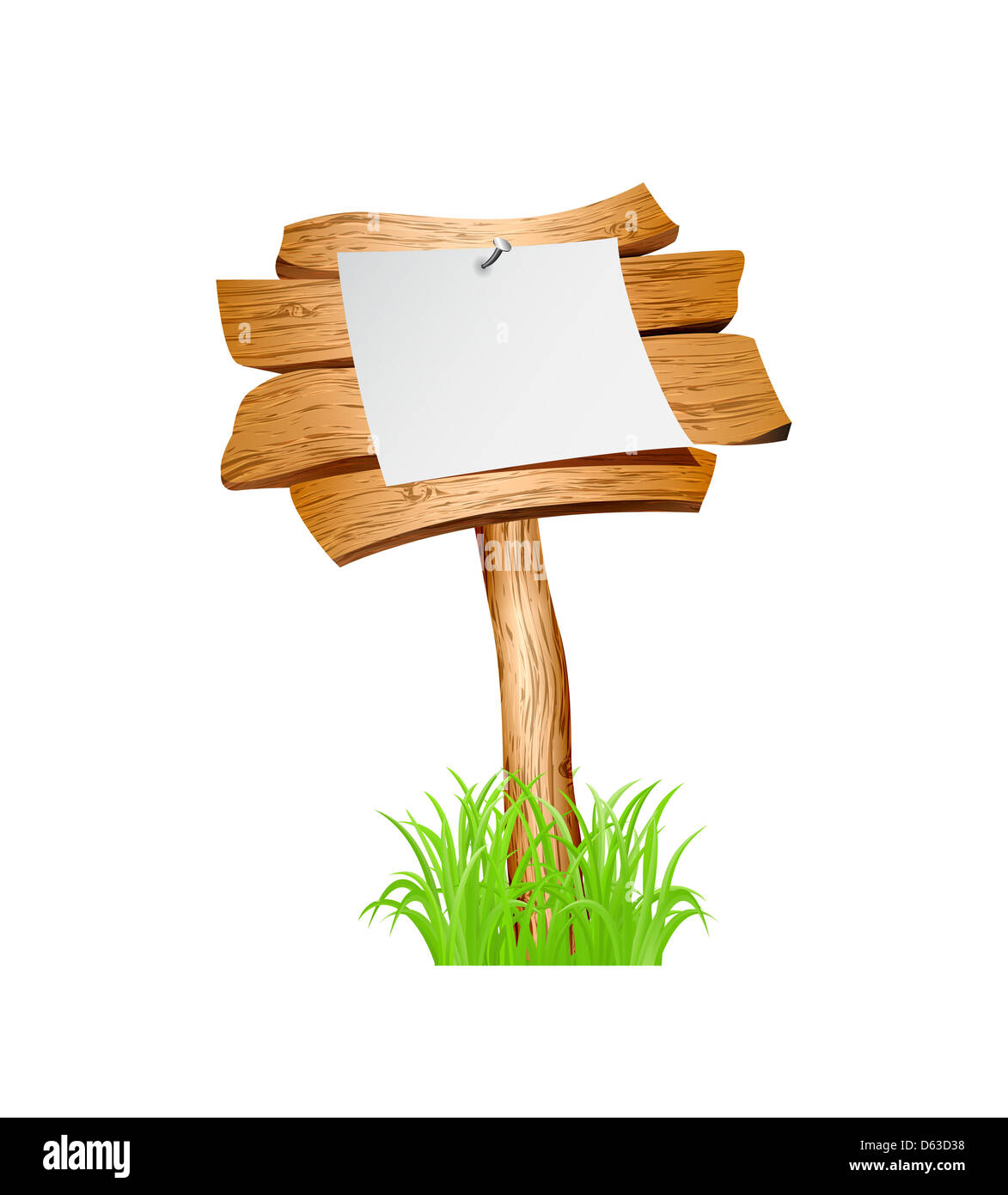 Wooden post in nature Cut Out Stock Images & Pictures - Alamy