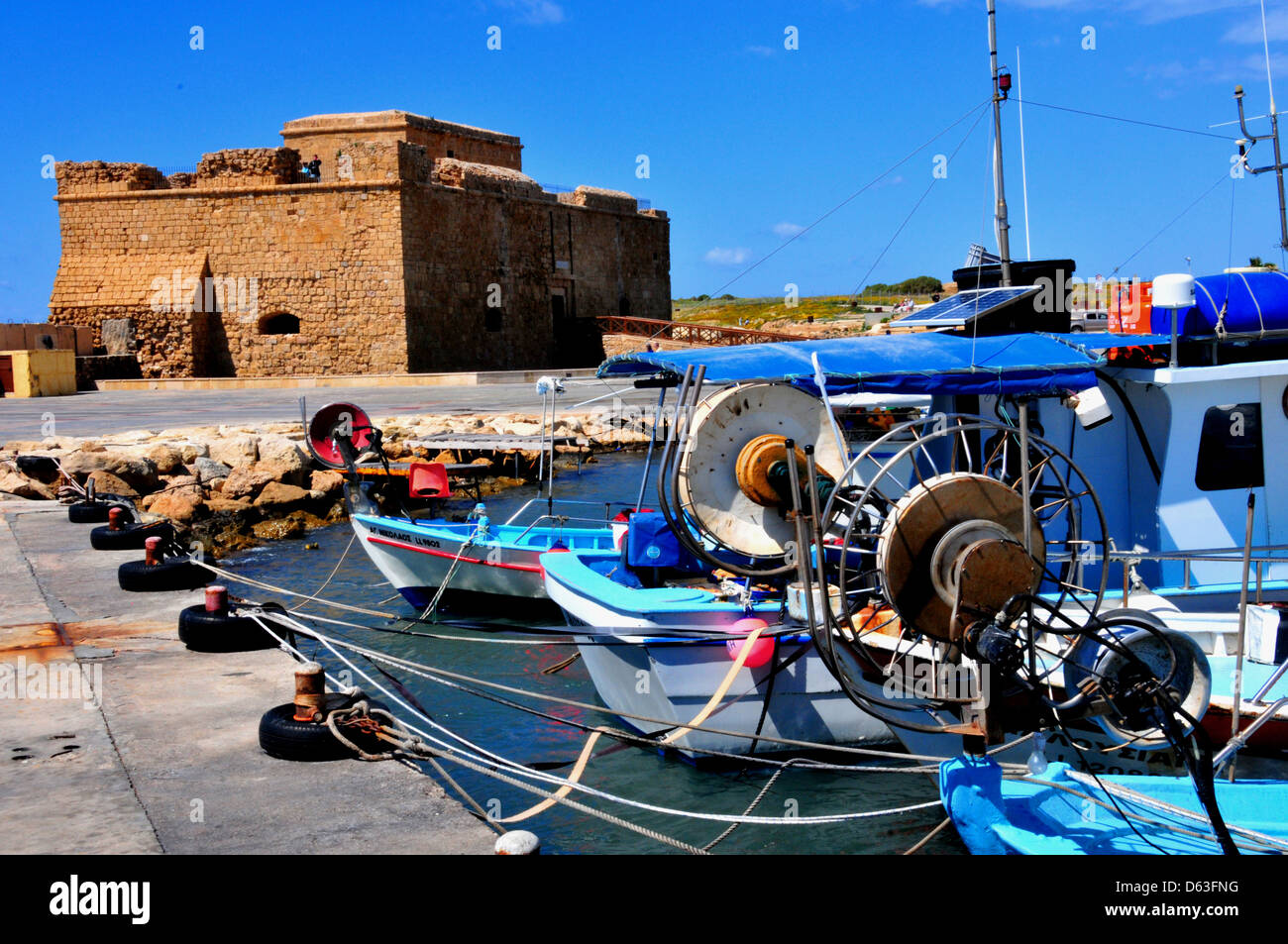 Kato Paphos harbour & Castle. Cyprus Stock Photo - Alamy