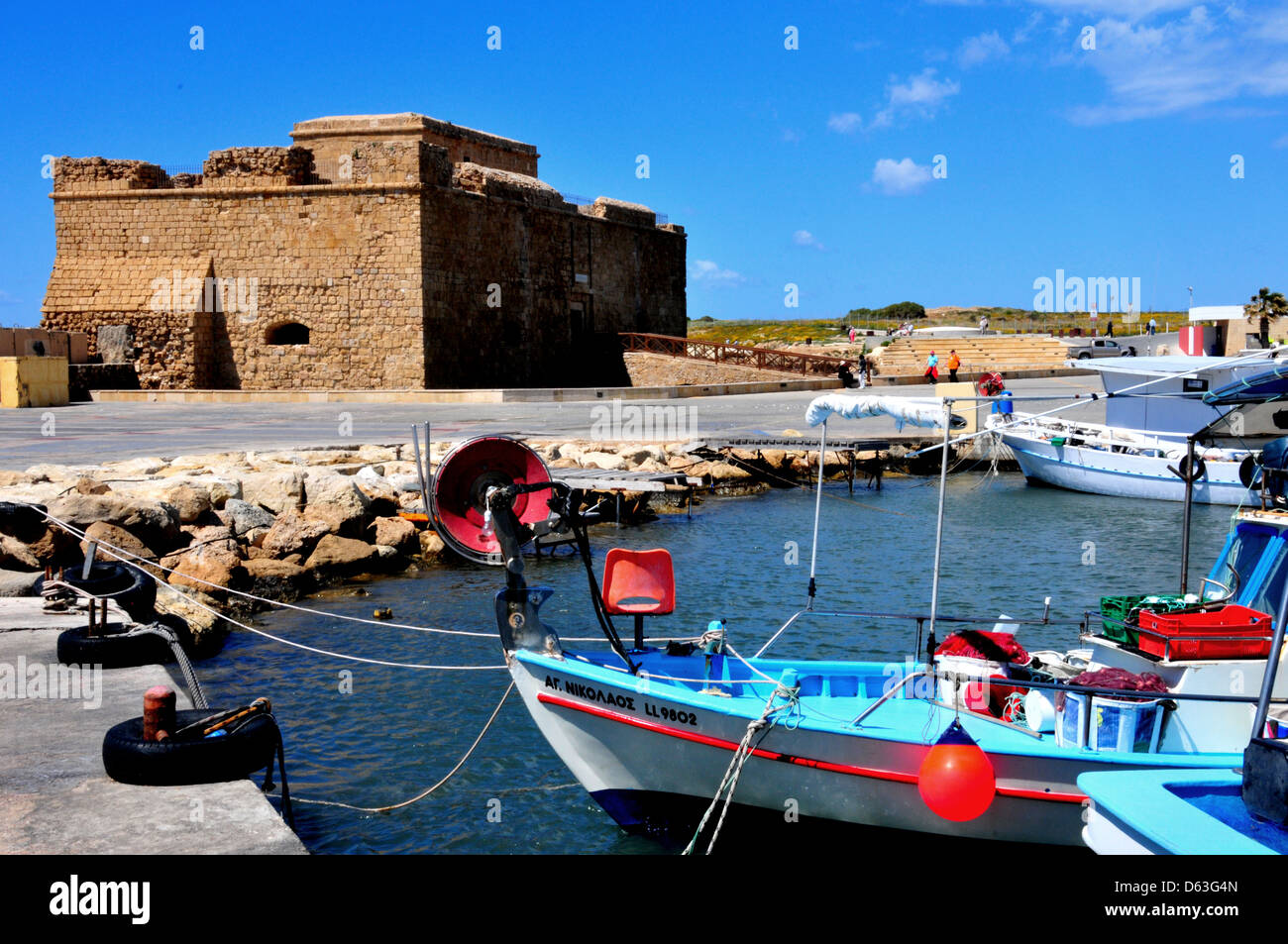 Paphos Castle at Kato Paphos harbour, Cyprus Stock Photo - Alamy