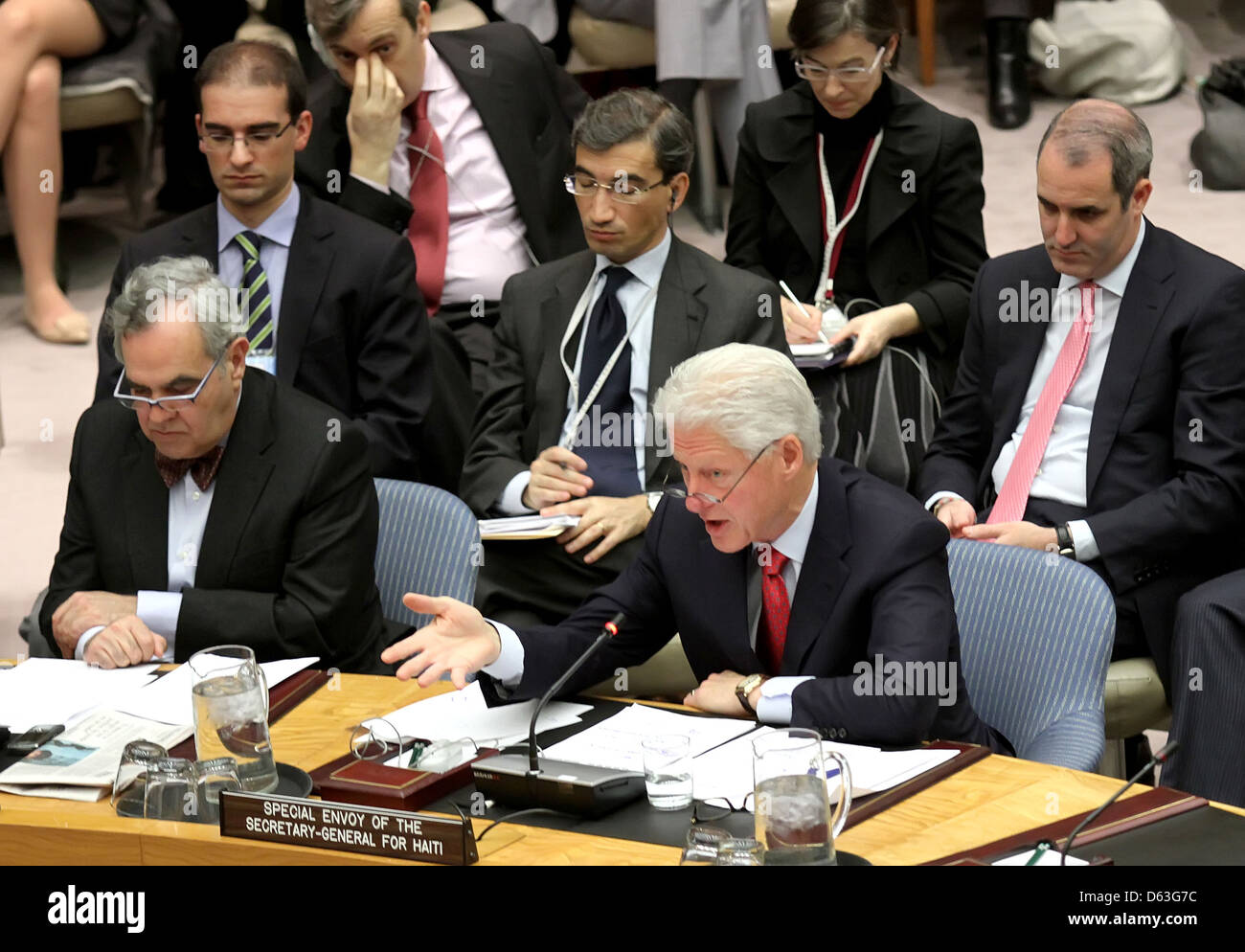 Former US President Bill Clinton Council meeting regarding the ...