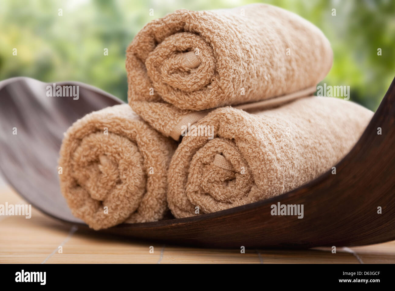Rolled towel spa hi-res stock photography and images - Alamy