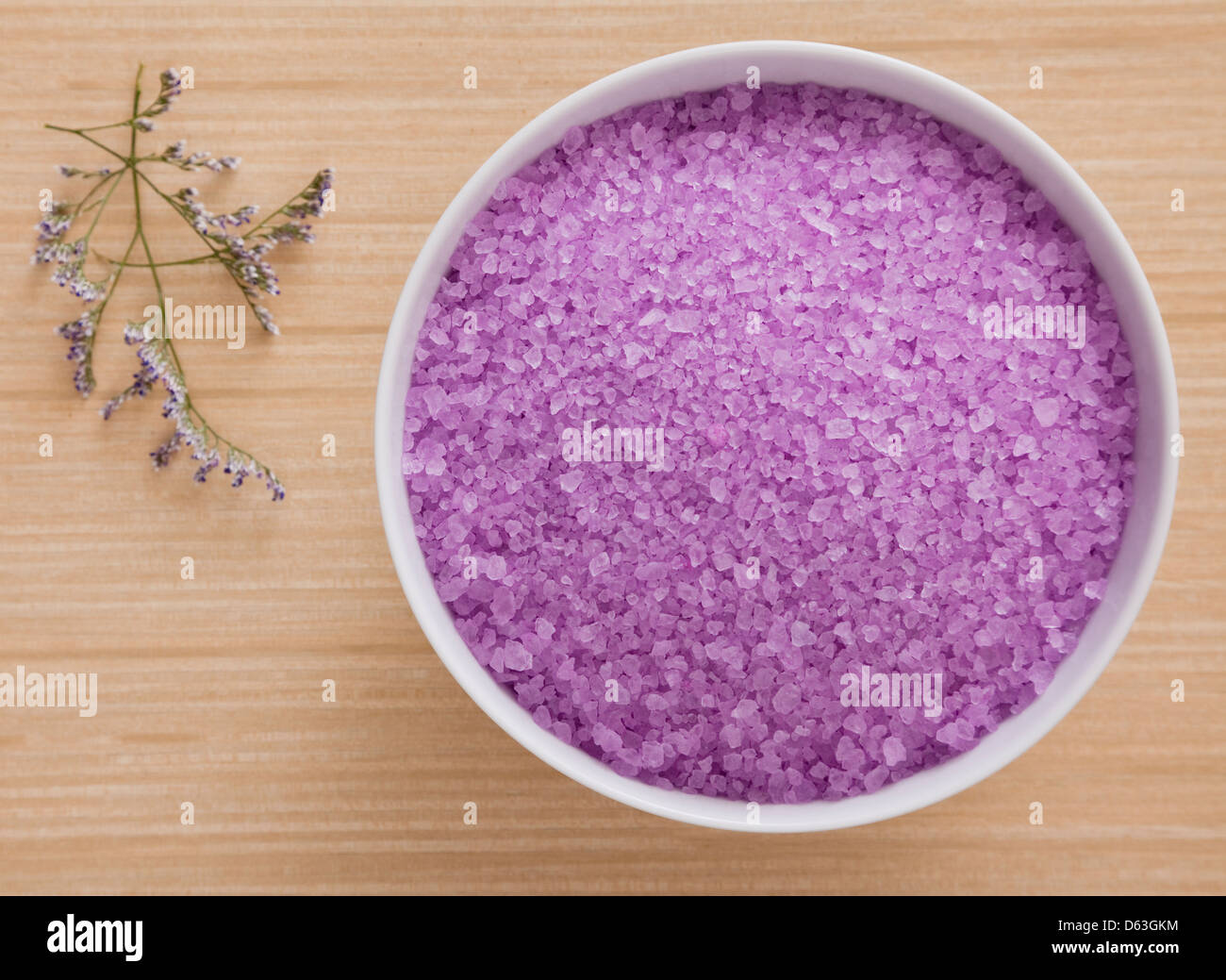Lavender bath salt, Studio shot Stock Photo - Alamy