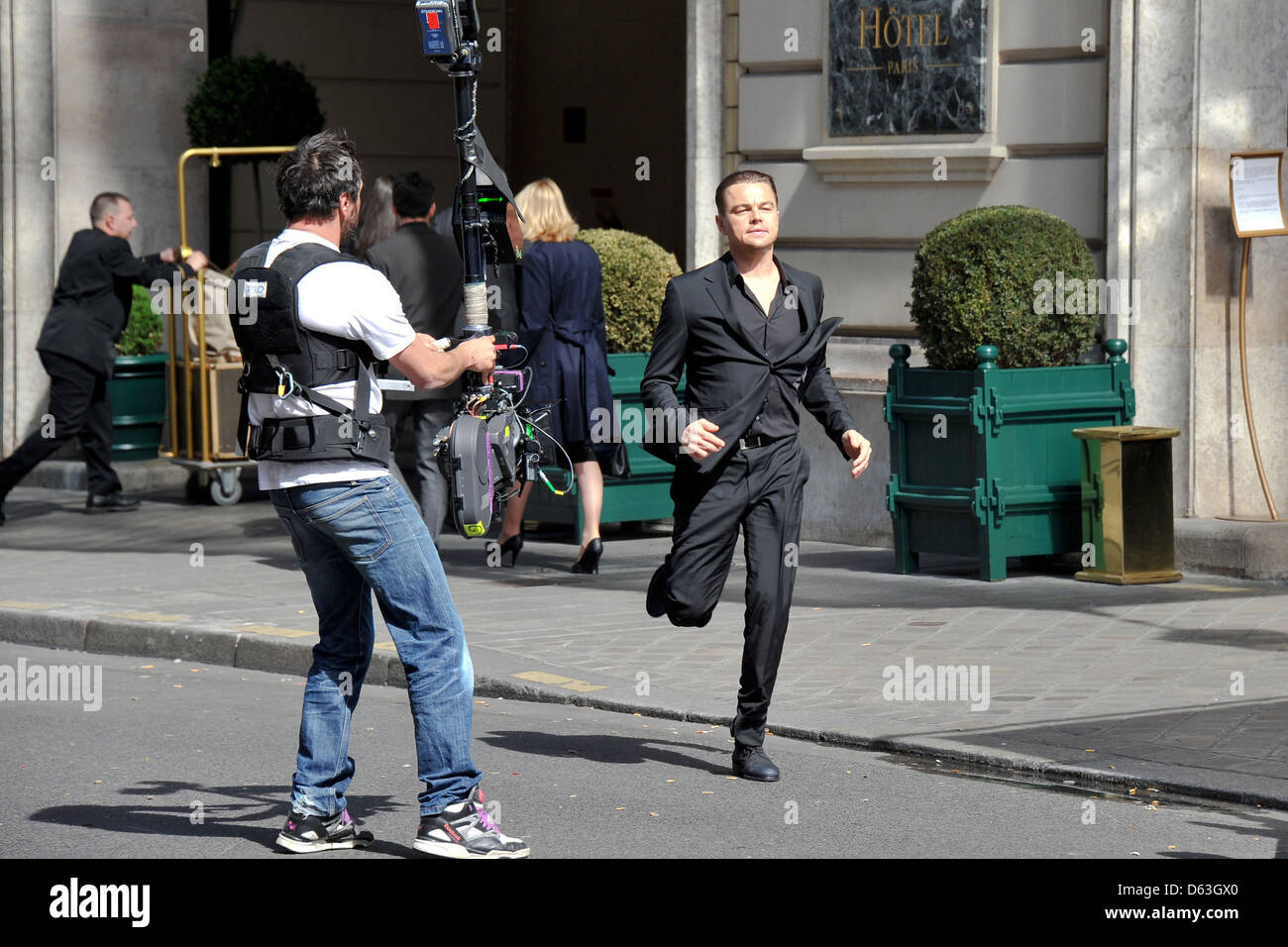 Leonardo DiCaprio films a TV commercial for Chinese cell phone company ...