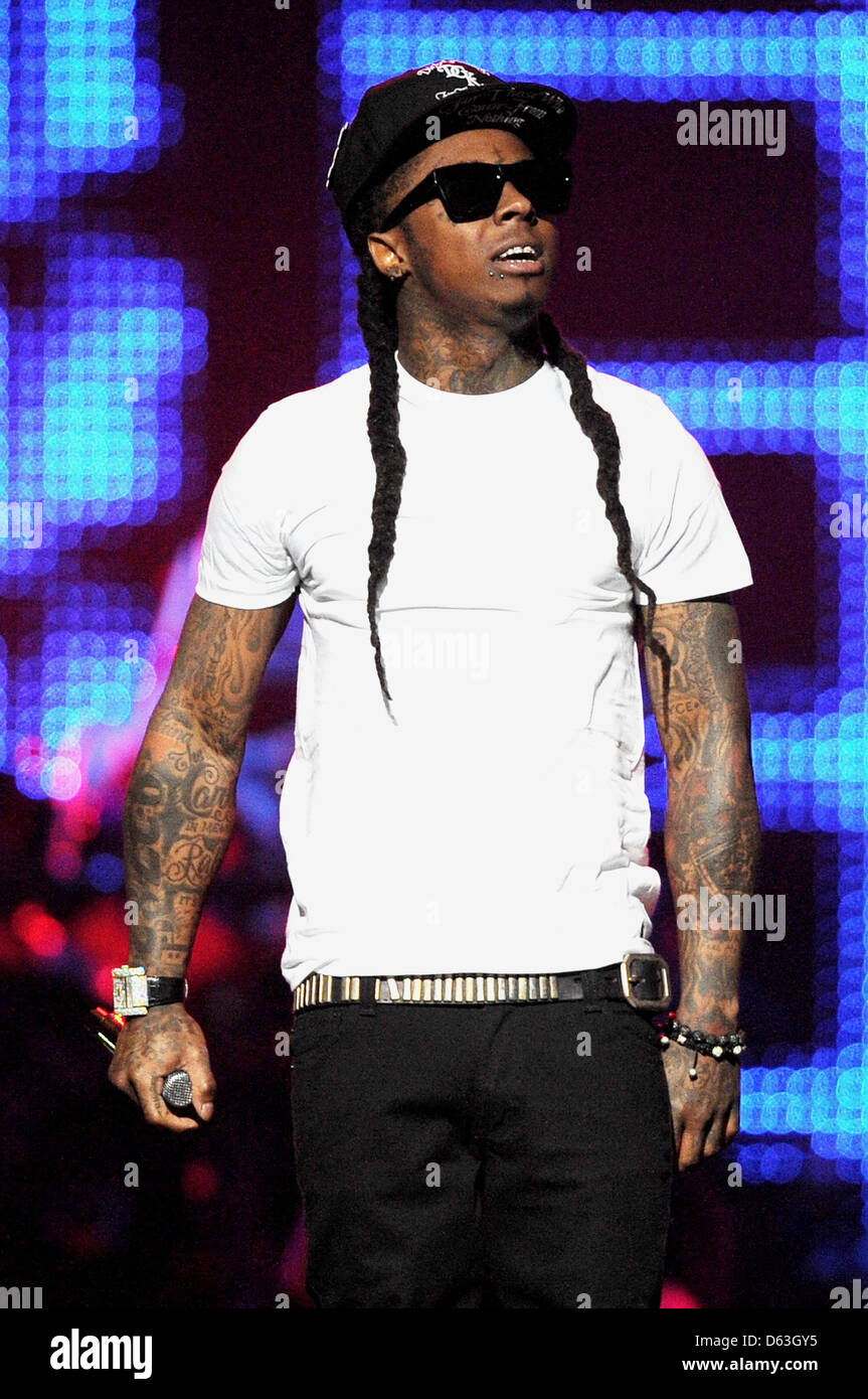 Lil Wayne performs during the 'I Am Music II ' tour at the Bank ...