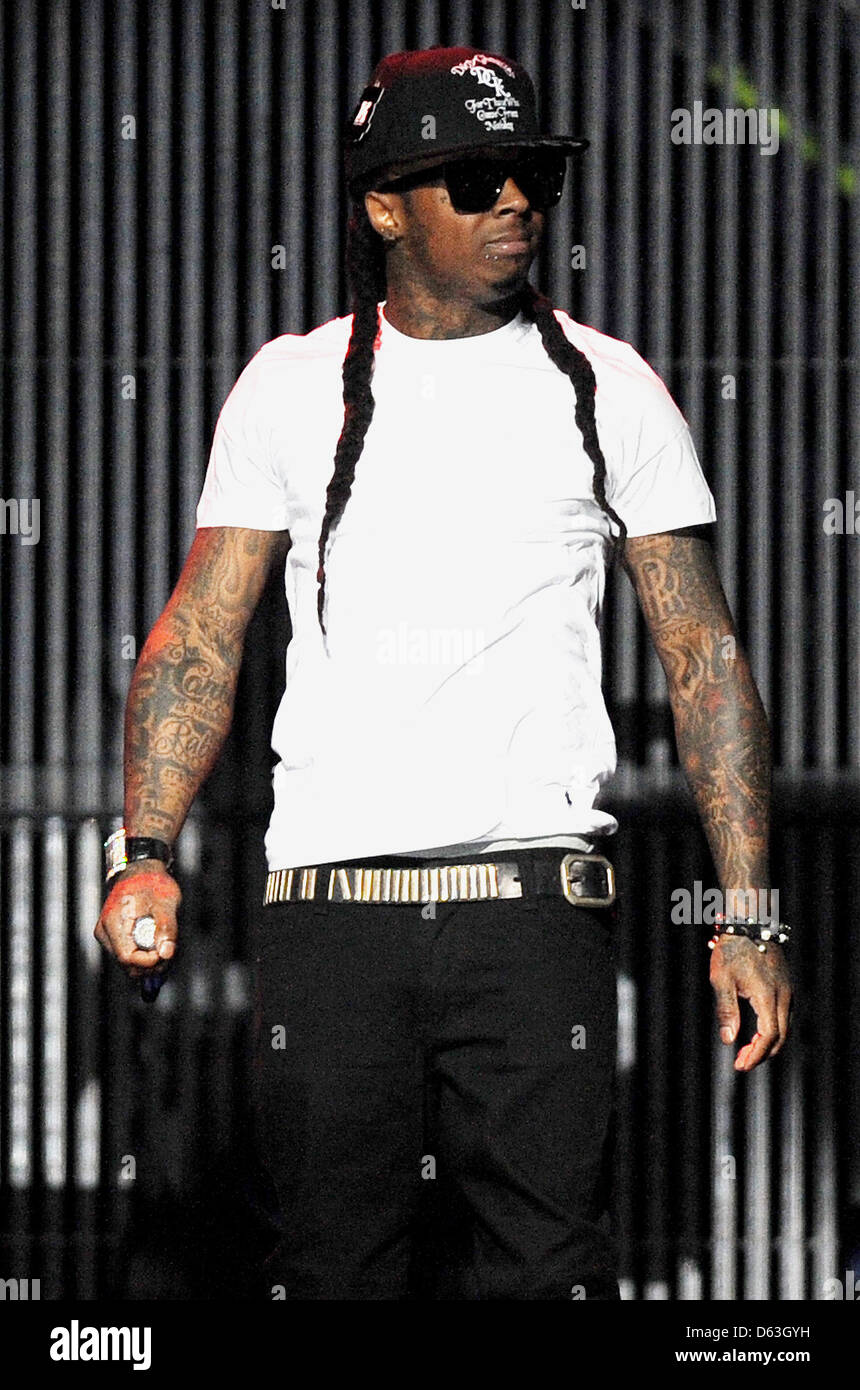 Lil Wayne performs during the 'I Am Music II ' tour at the Bank ...