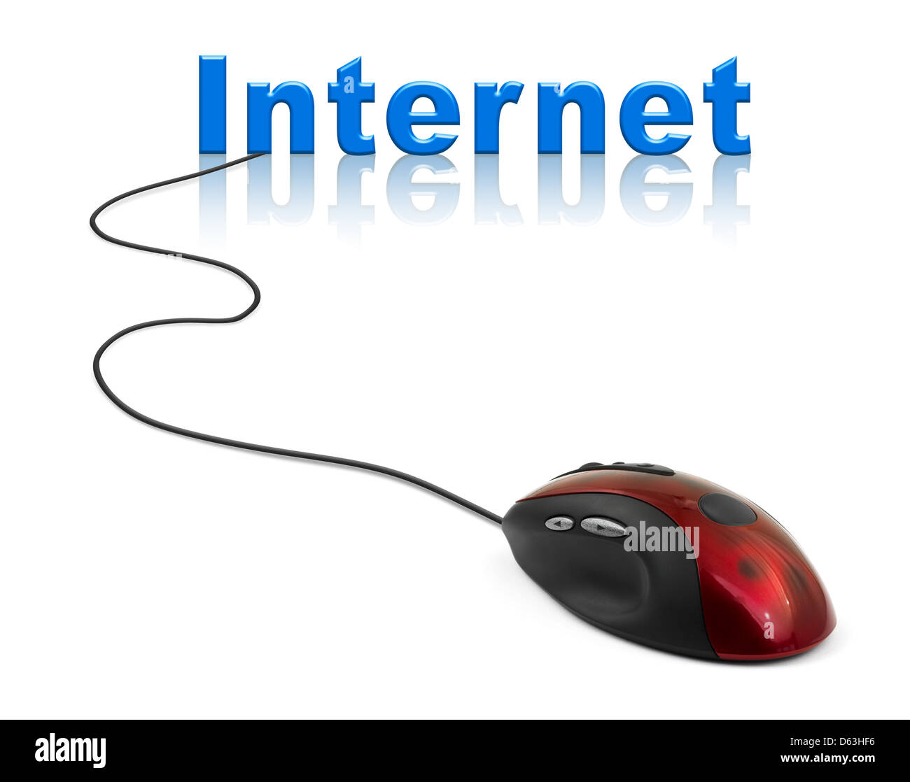 Computer mouse and word internet Stock Photo - Alamy