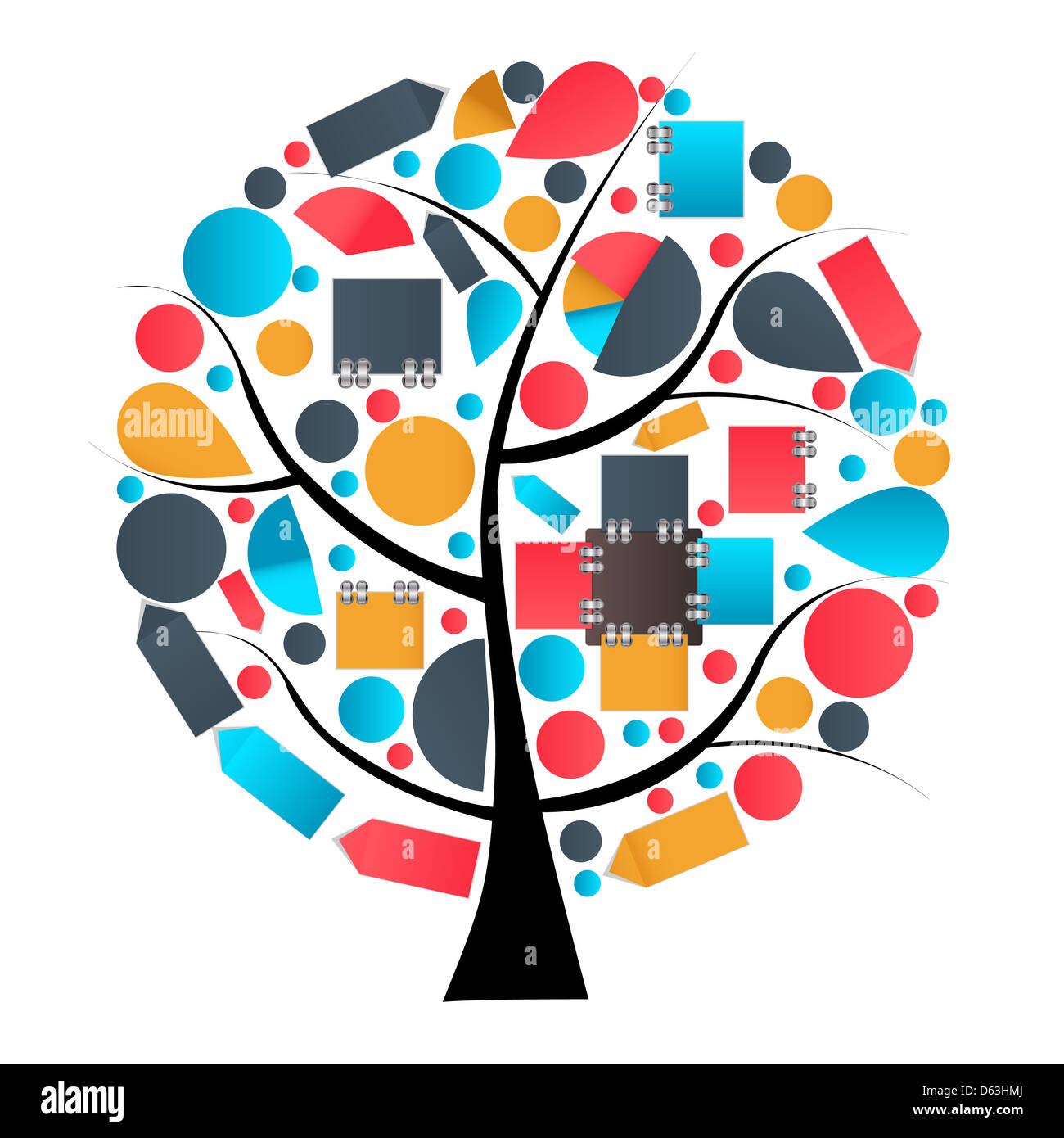 tree of Infographic template design vector illustration Stock Photo - Alamy