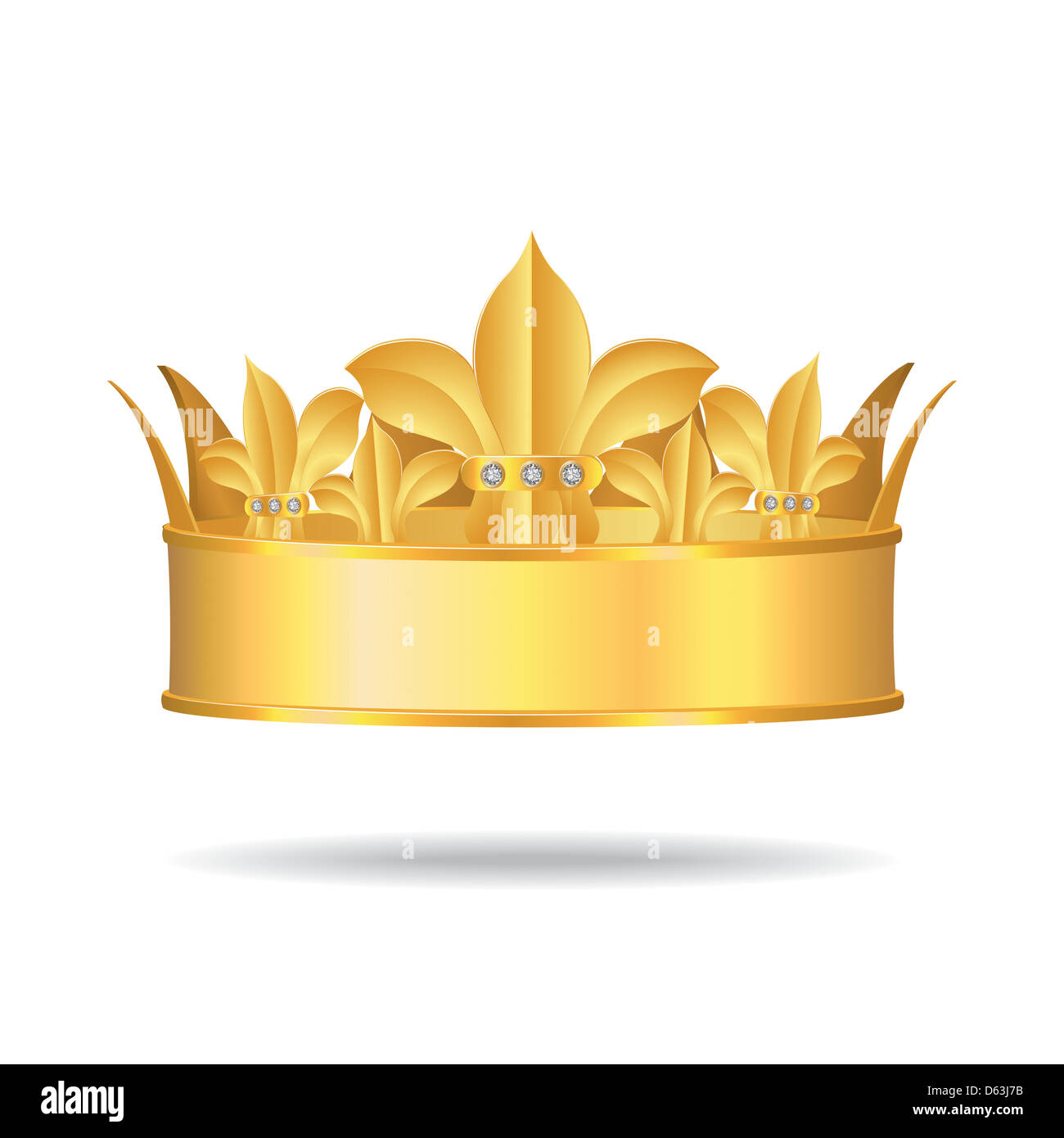 Gold crown with white gems Stock Photo - Alamy