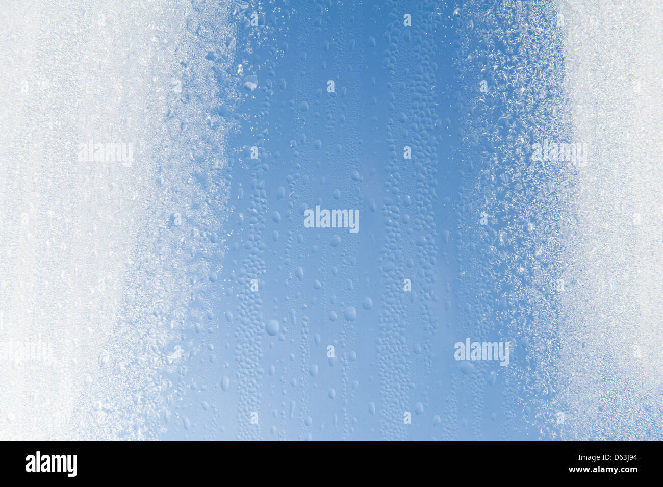 melting snow on glass Stock Photo - Alamy
