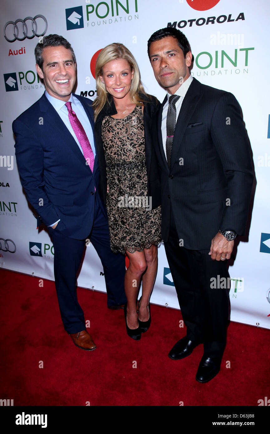 Andy Cohen, Kelly Ripa and Mark Consuelos The Point Foundation's '4th ...