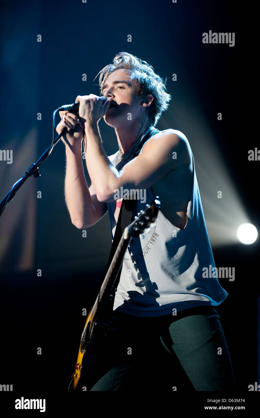Tom Fletcher McFly performing live at Wembley Arena London, England ...