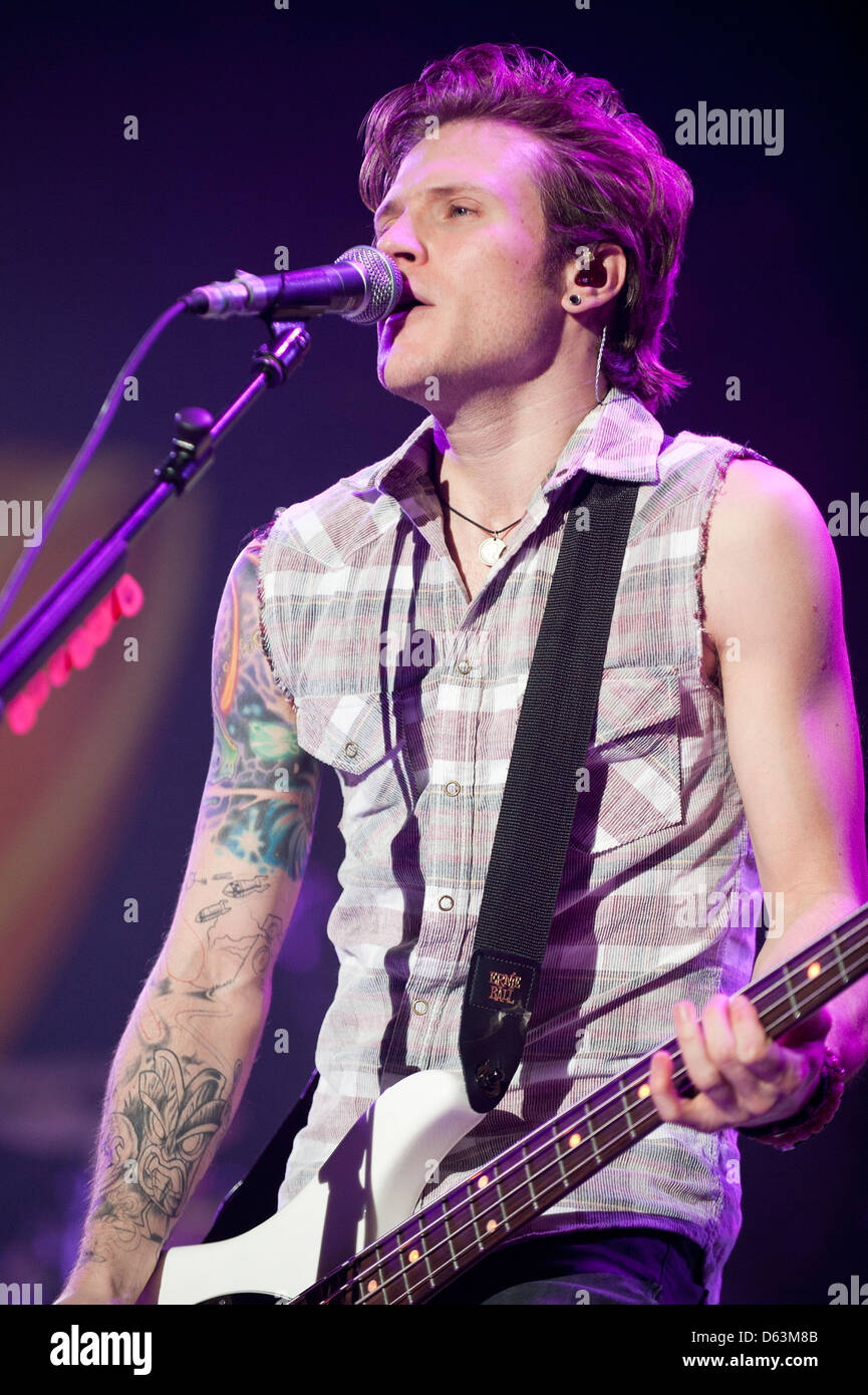 Dougie Poynter McFly performing live at Wembley Arena London, England ...