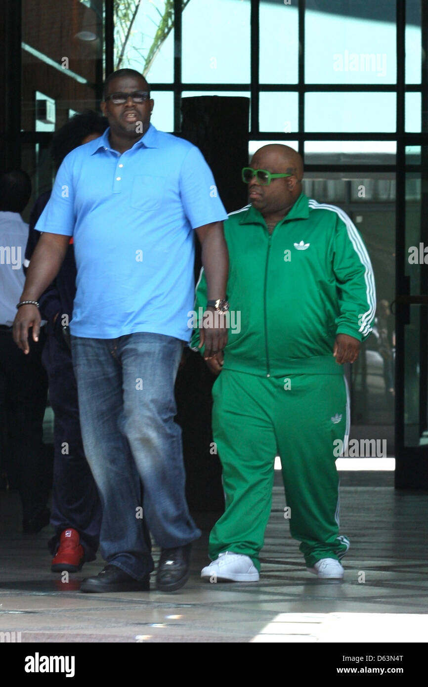 Cee Lo Green leaving a medical centre in Beverly Hills wearing a green ...
