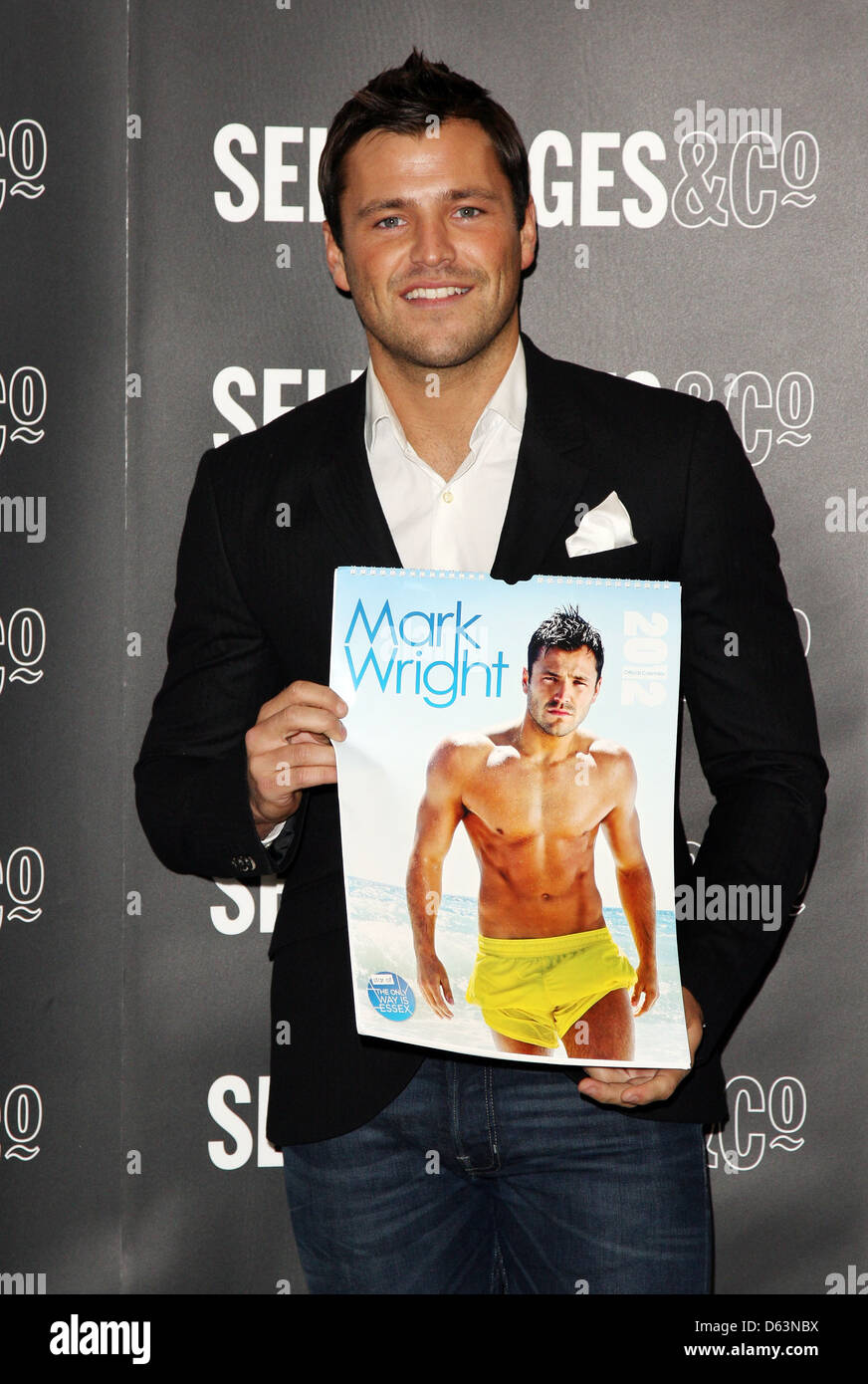 Mark Wright signs his calendar at Selfridges London, England - 15.12.11 ...