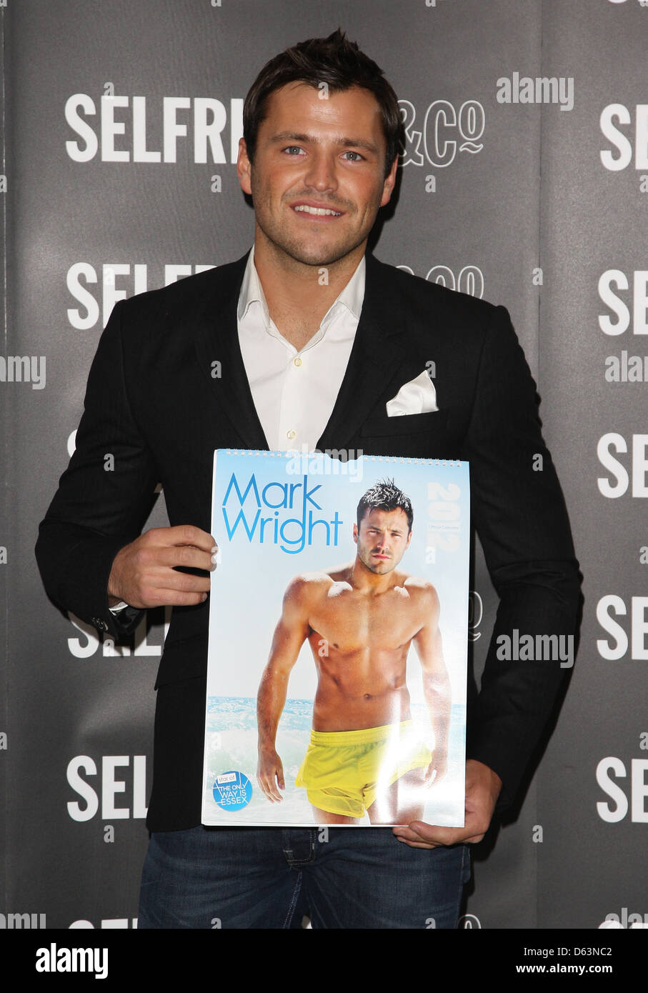 Mark Wright signs his calendar at Selfridges London, England - 15.12.11 ...