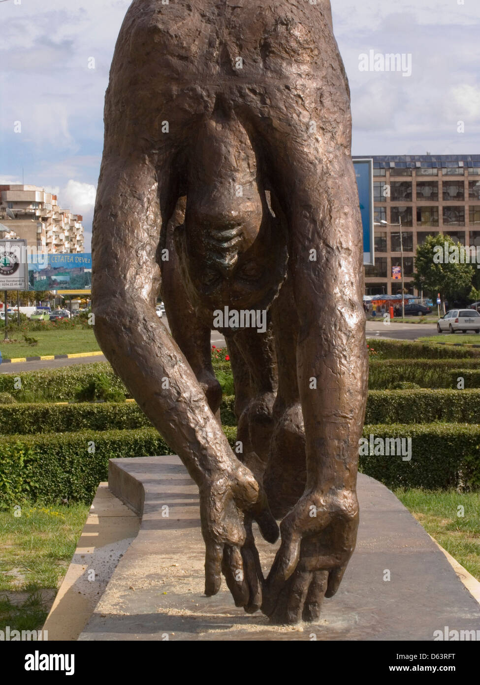 europe, romania, transylvania, deva, monument to the gymnasts Stock ...