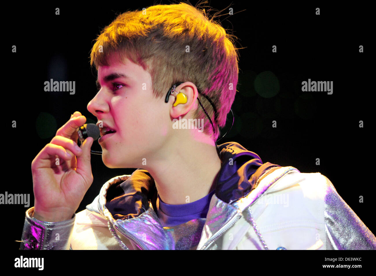 Justin Bieber performing live at the Capital FM Arena as part of his ...