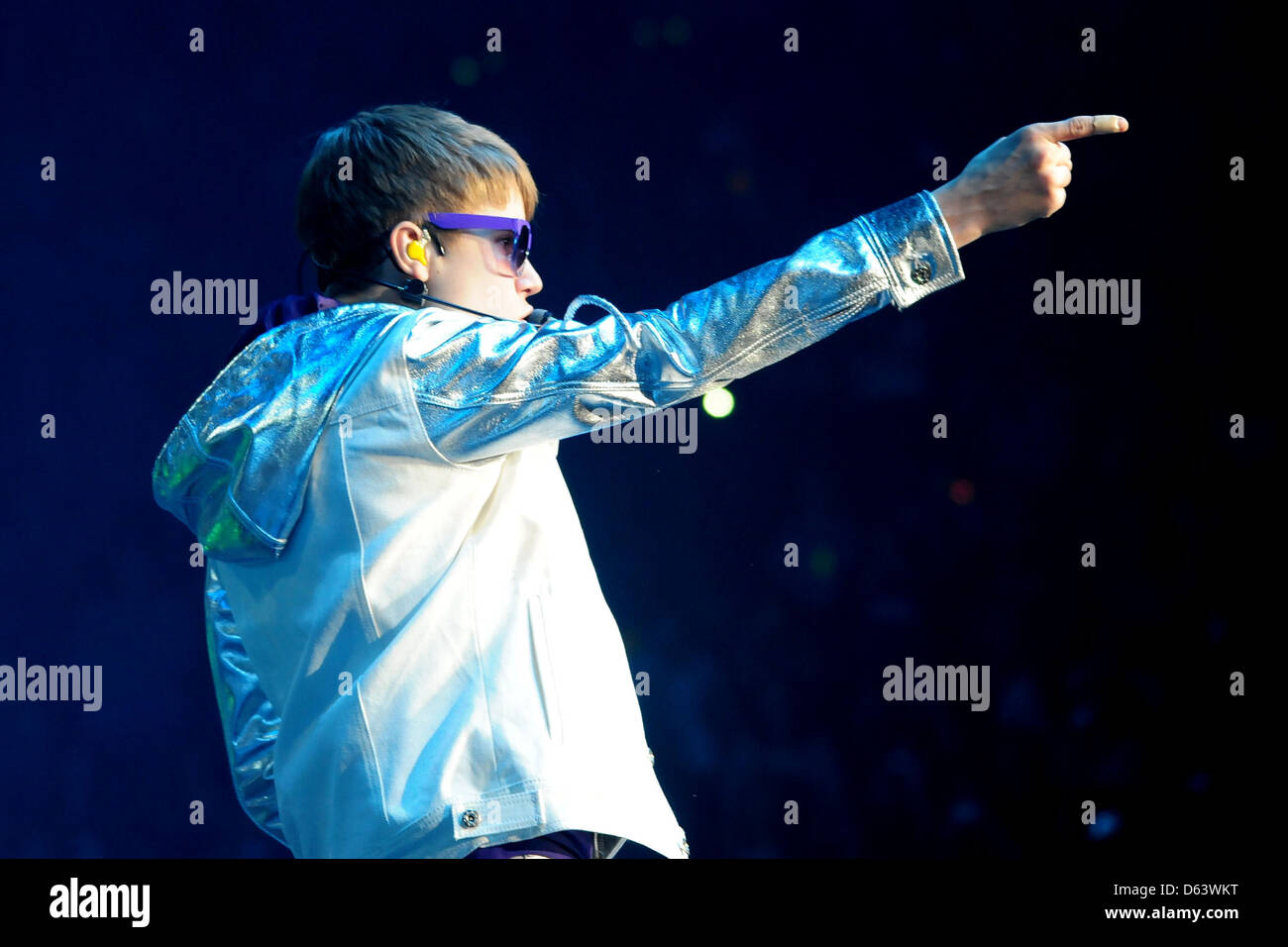 Justin Bieber performing live at the Capital FM Arena as part of his ...