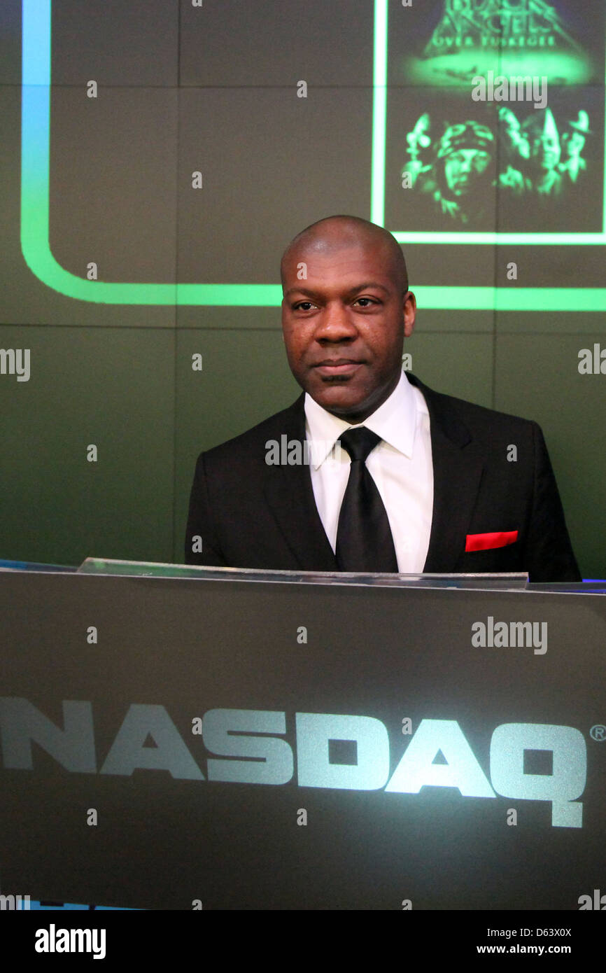 Thaddeus Daniels The cast of 'Black Angels Over Tuskegee' ring the ...