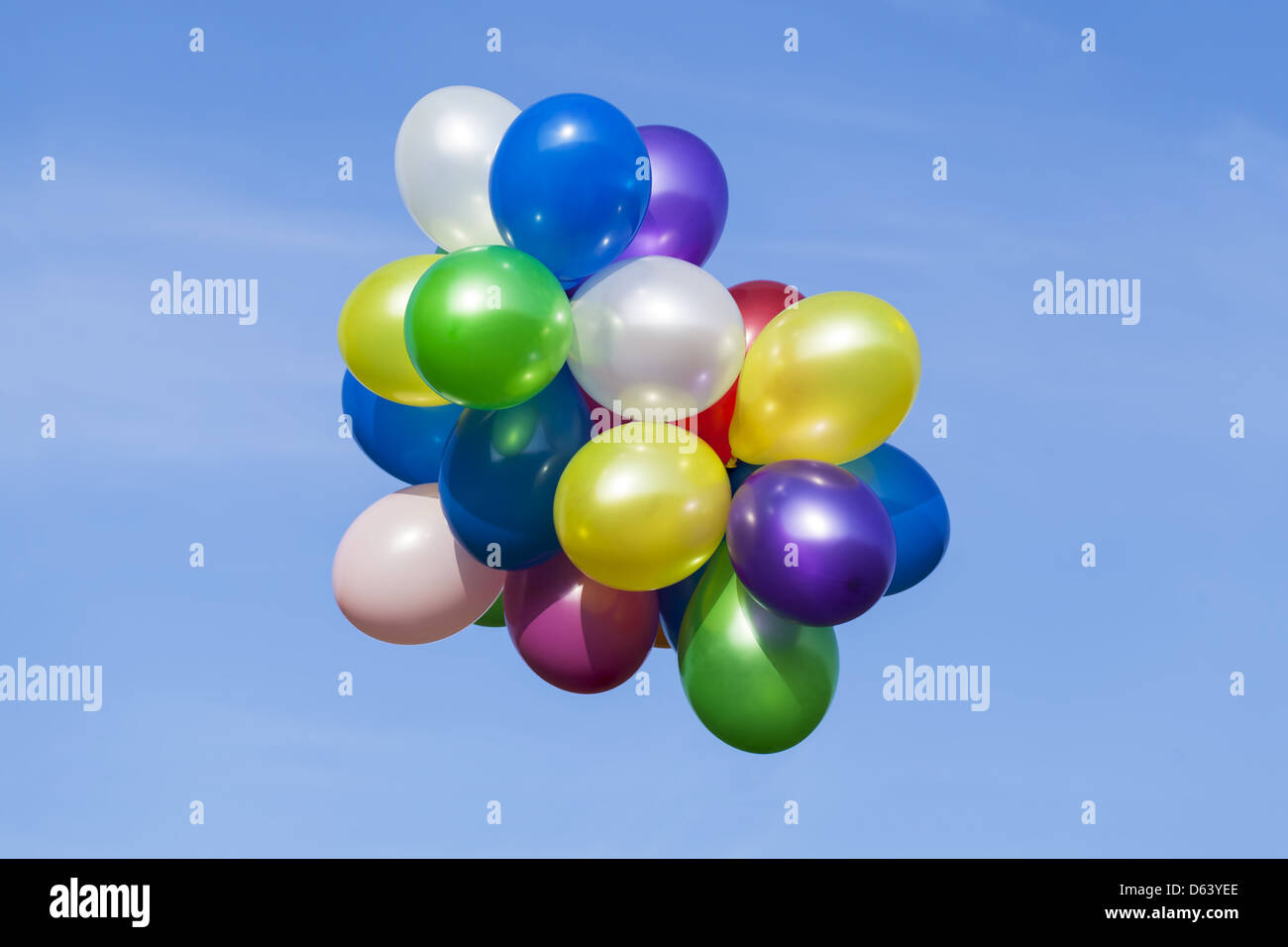 Pink balloons sky nobody hi-res stock photography and images - Alamy