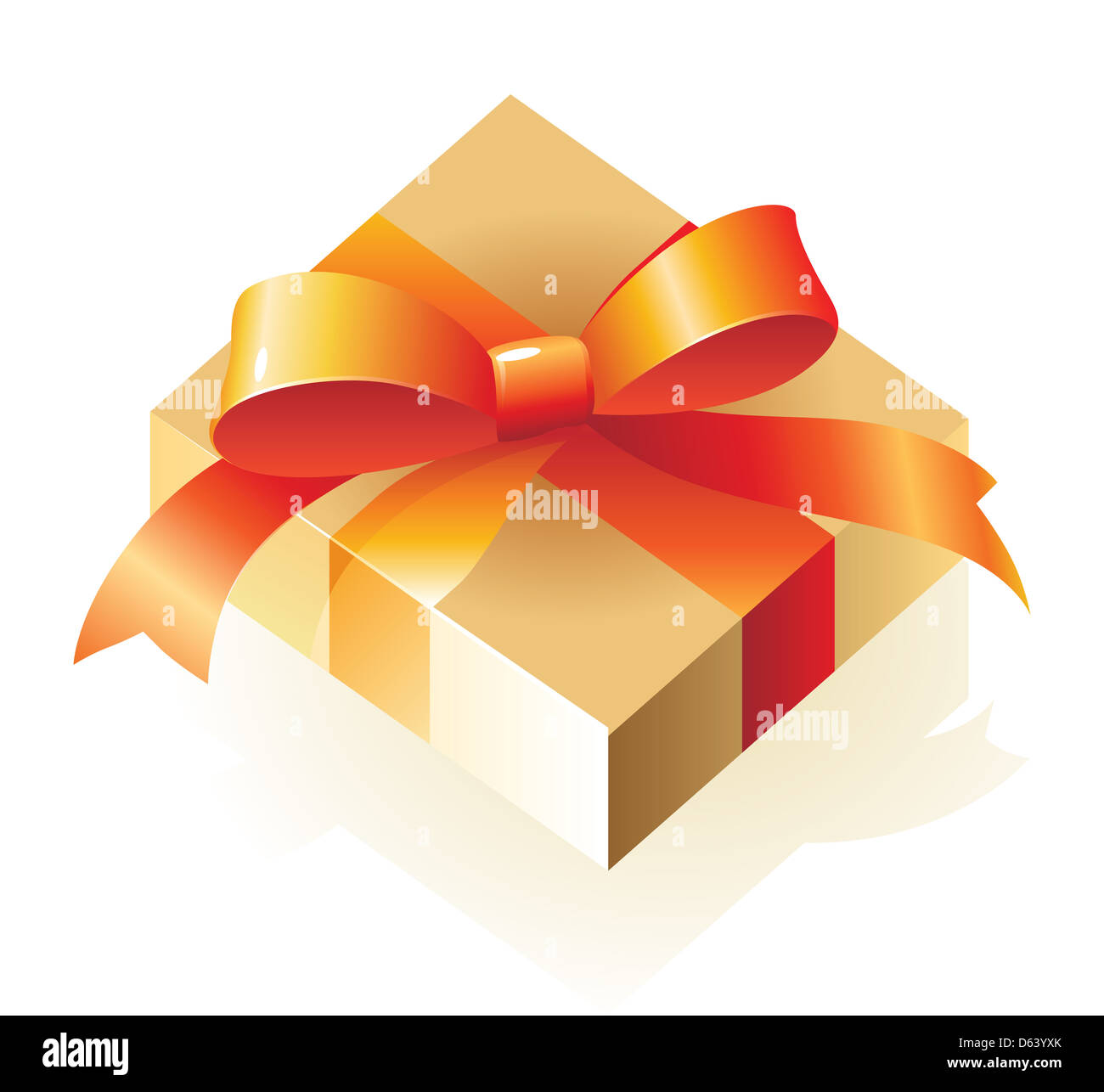 Gift with bow Stock Photo - Alamy
