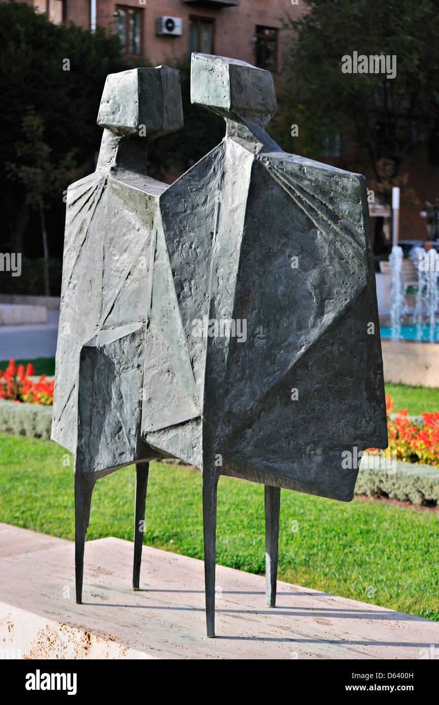 Modern sculpture at the foot of the Cascade, Yerevan, Armenia Stock ...
