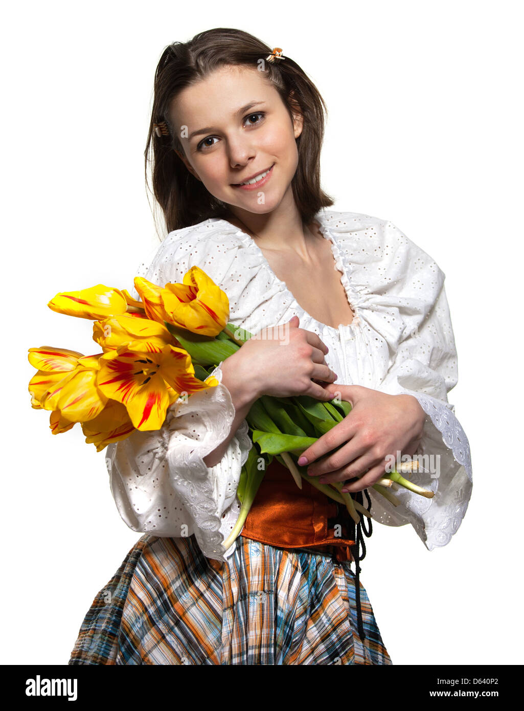 Beautiful smiling country girl Stock Photo - Alamy
